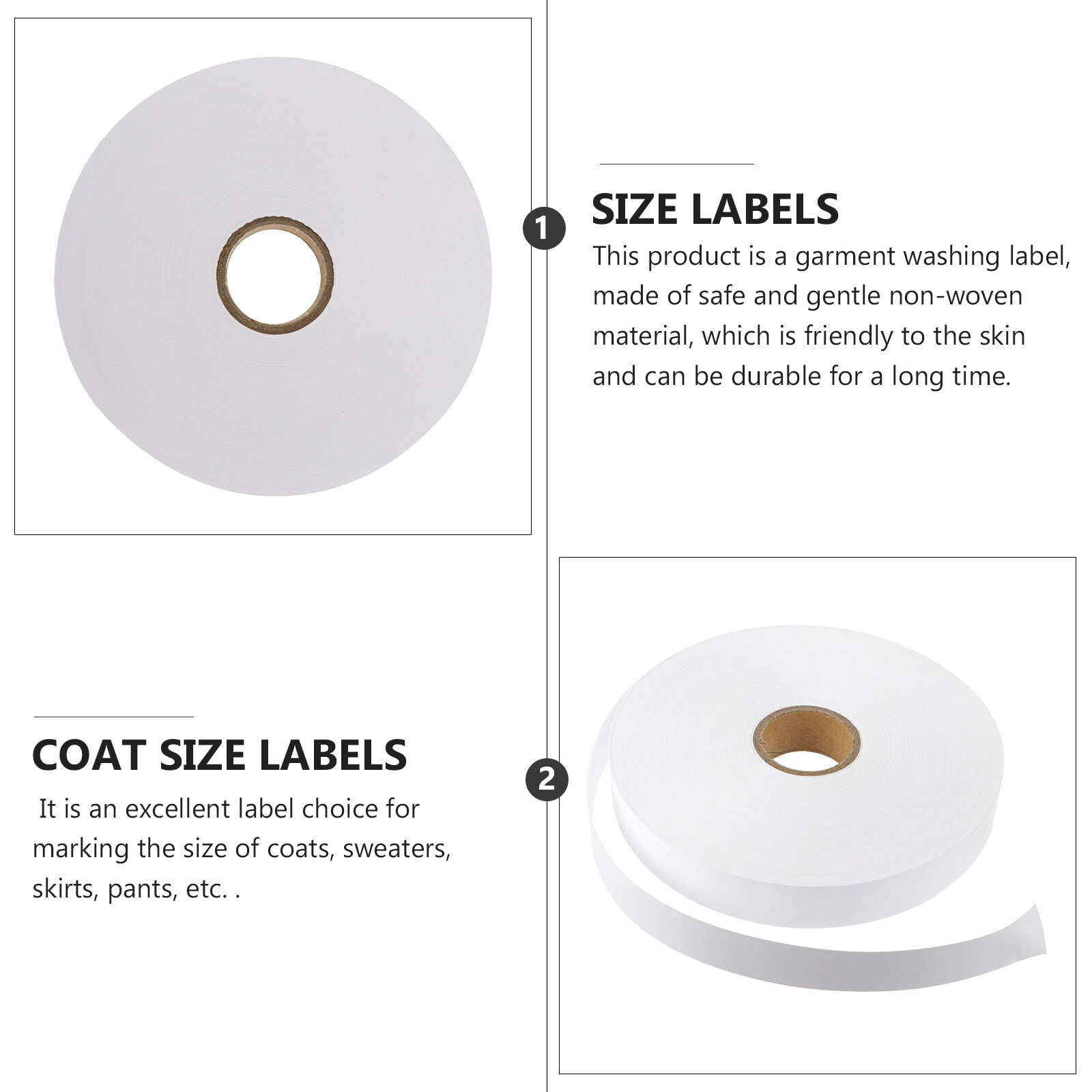 LEXSOMEO 1 Roll Blank Clothing Labels Textile Garment Labels Blank ...