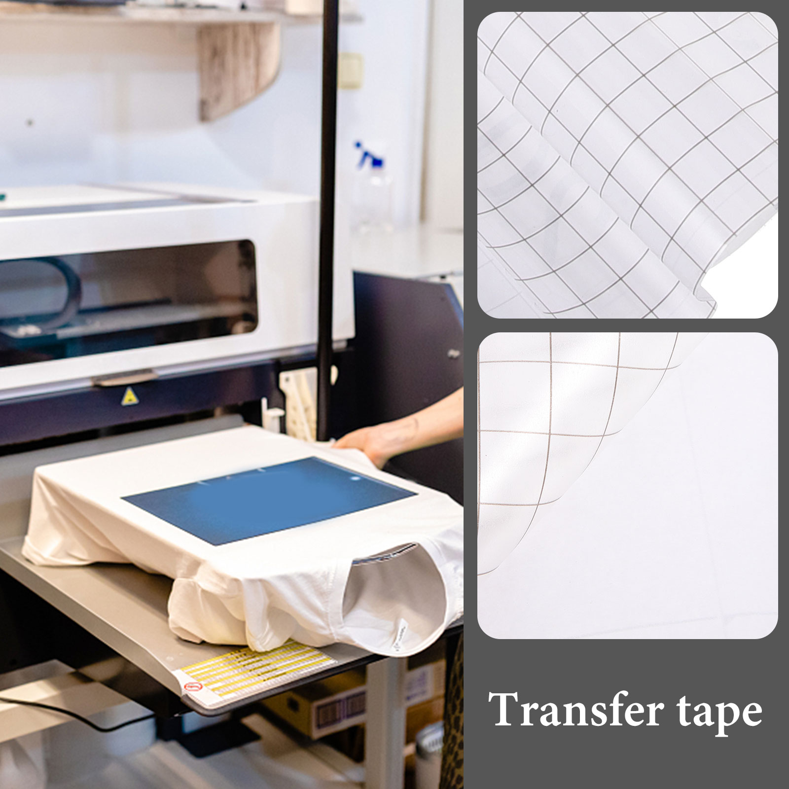 LEXSOMEO 1 Roll of Transfer Tape for Vinyl Alignment Grid Transfer Tape ...