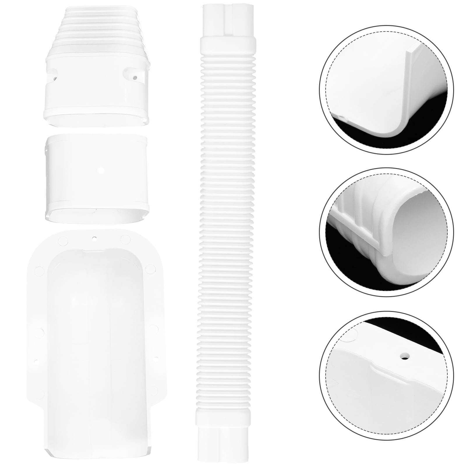 RENACLIPY 1Set White Line Set Cover for Central Air Conditioner Sturdy ...