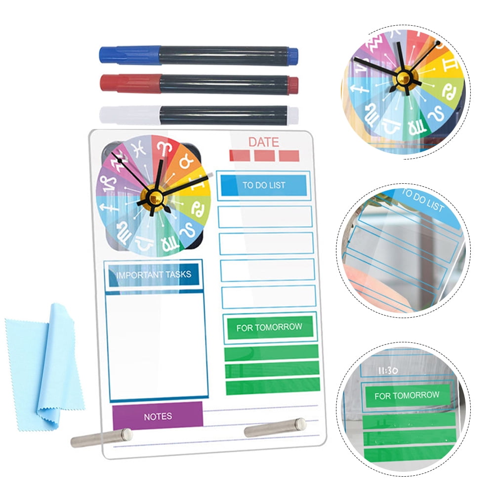 LEXSOMEO 1 Set Acrylic Schedule Board Desktop Whiteboard Planner To-do ...