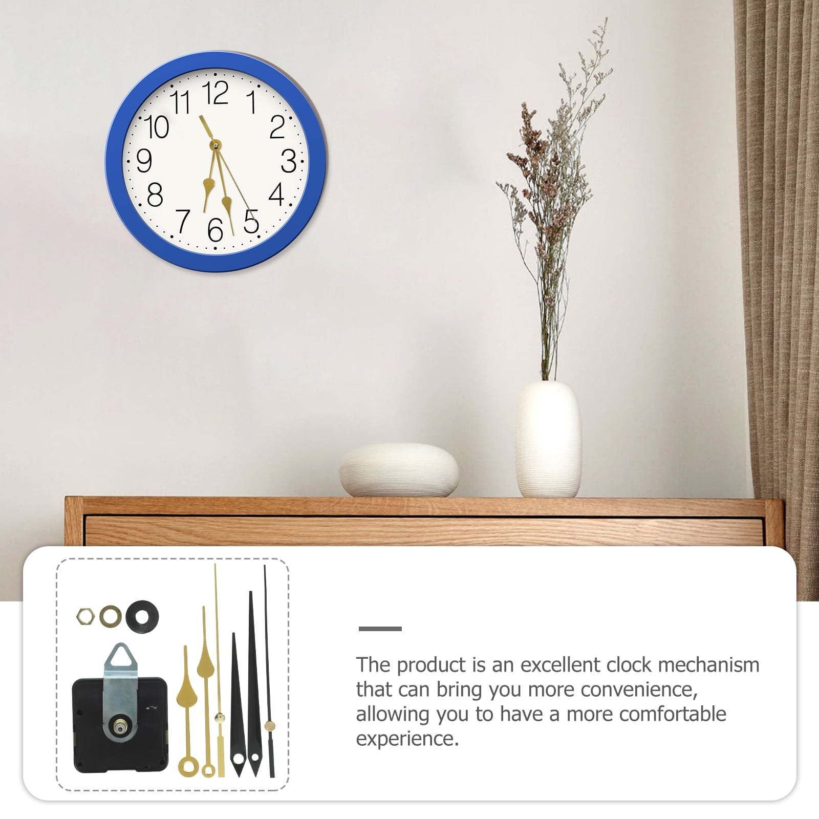 LEXSOMEO 1 Set Clock Movement Replacement Clock Hands Kit Clock Kit DIY ...