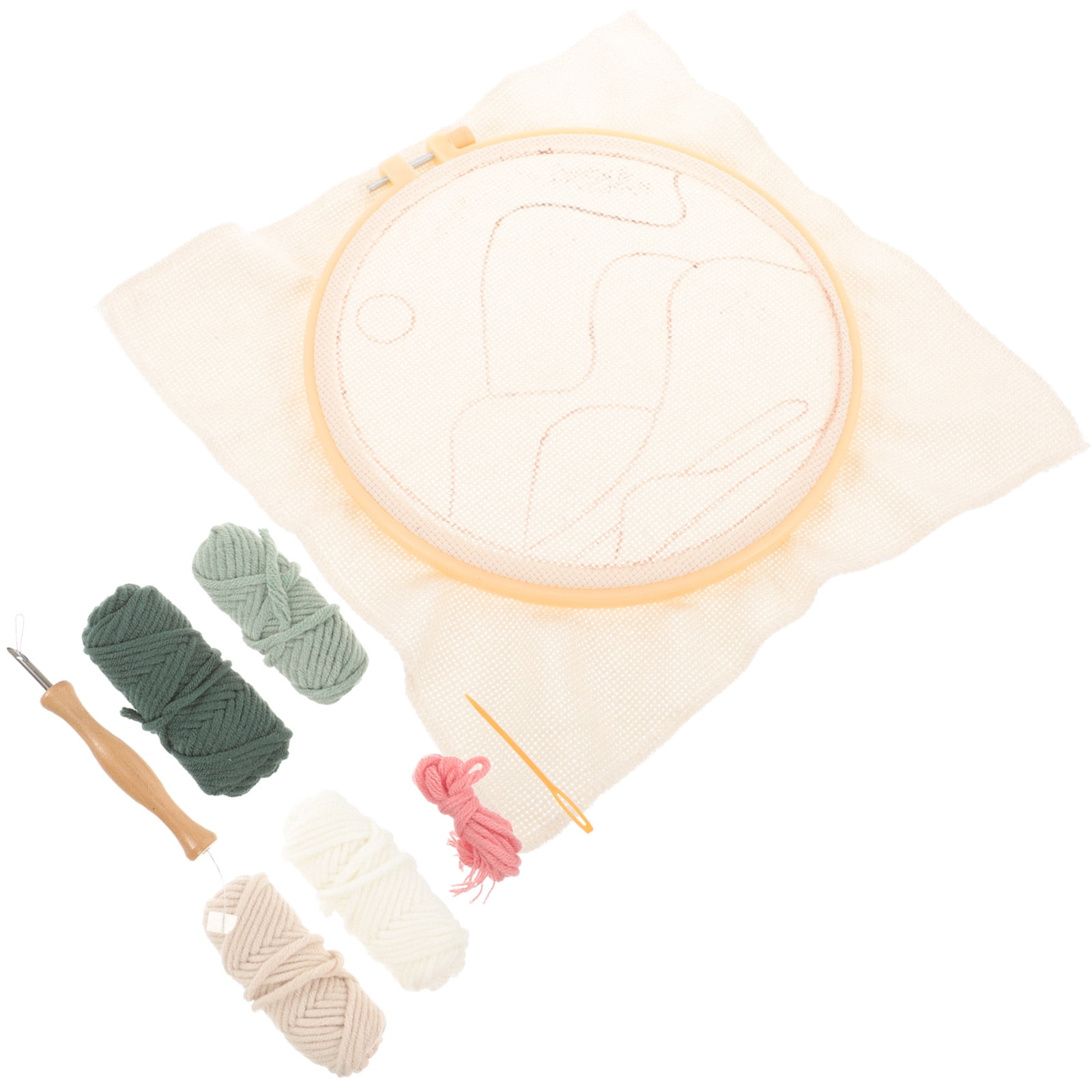 COOPHYA Punch Needle Kits For Beginners Assorted Color Circular Hoop ...