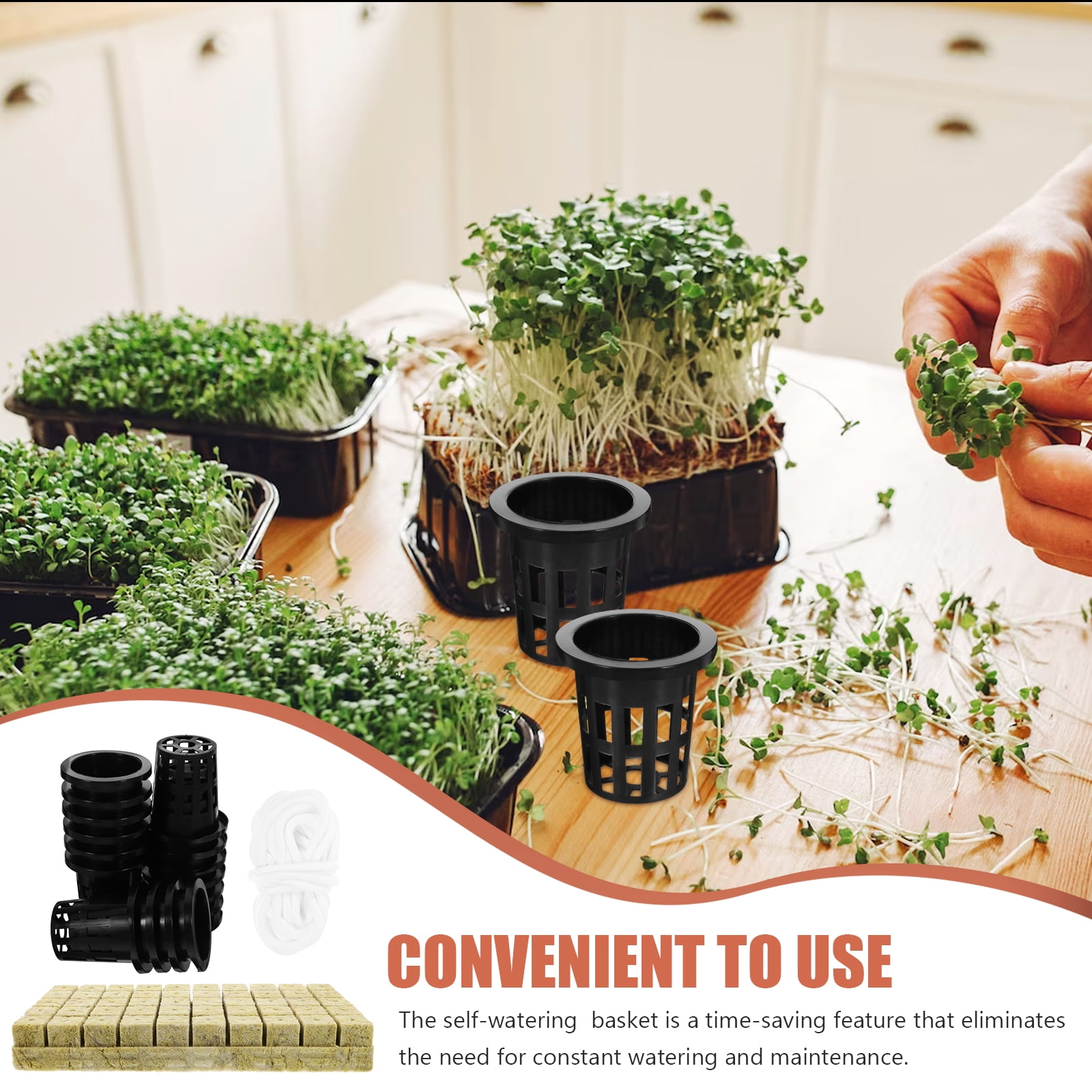 Hydroponics Growing System Kit with Cubes for Indoor Balcony Planting ...