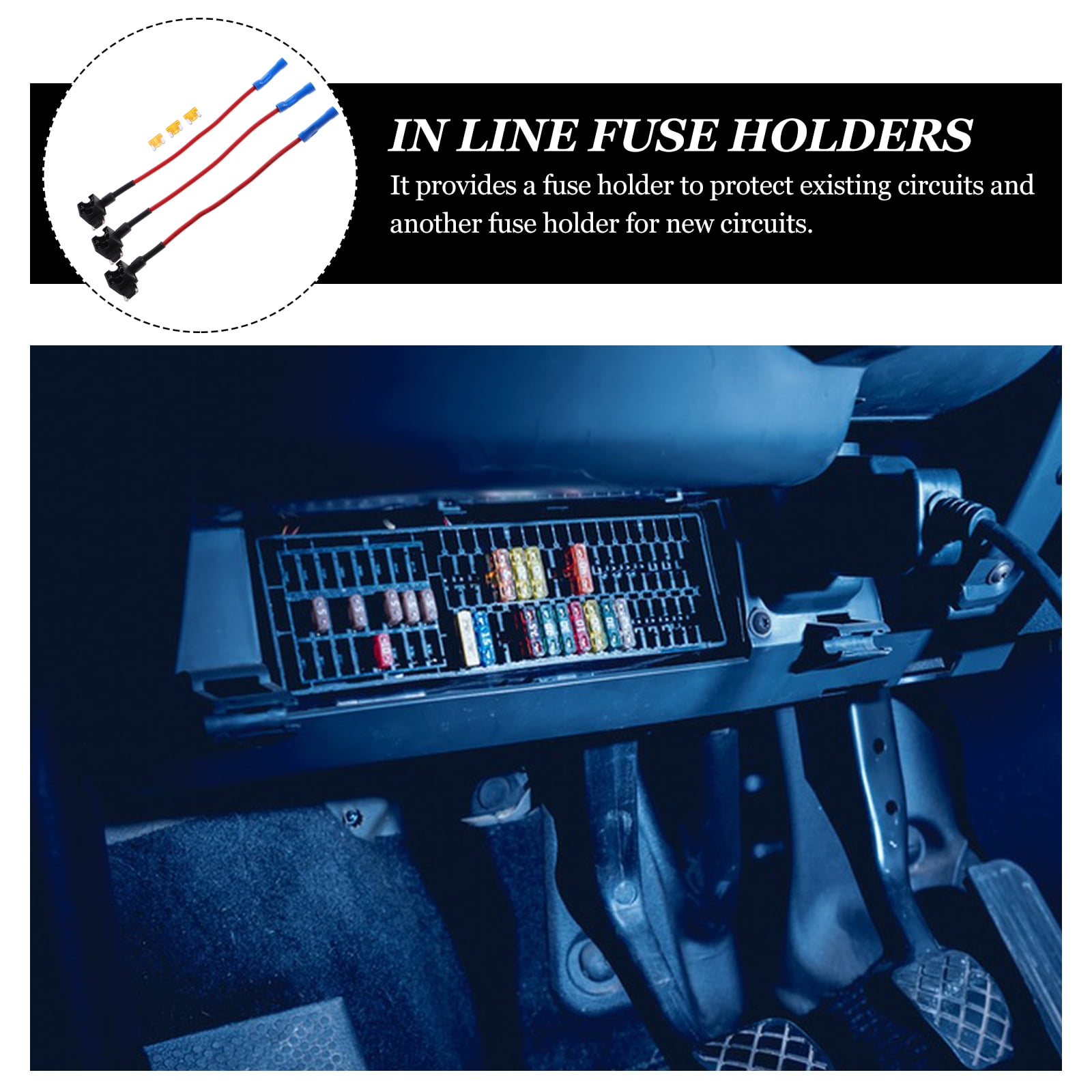 LEXSOMEO 1 Set In Line Fuse Holder Fuse Adapter Standard Fuse Holder ...