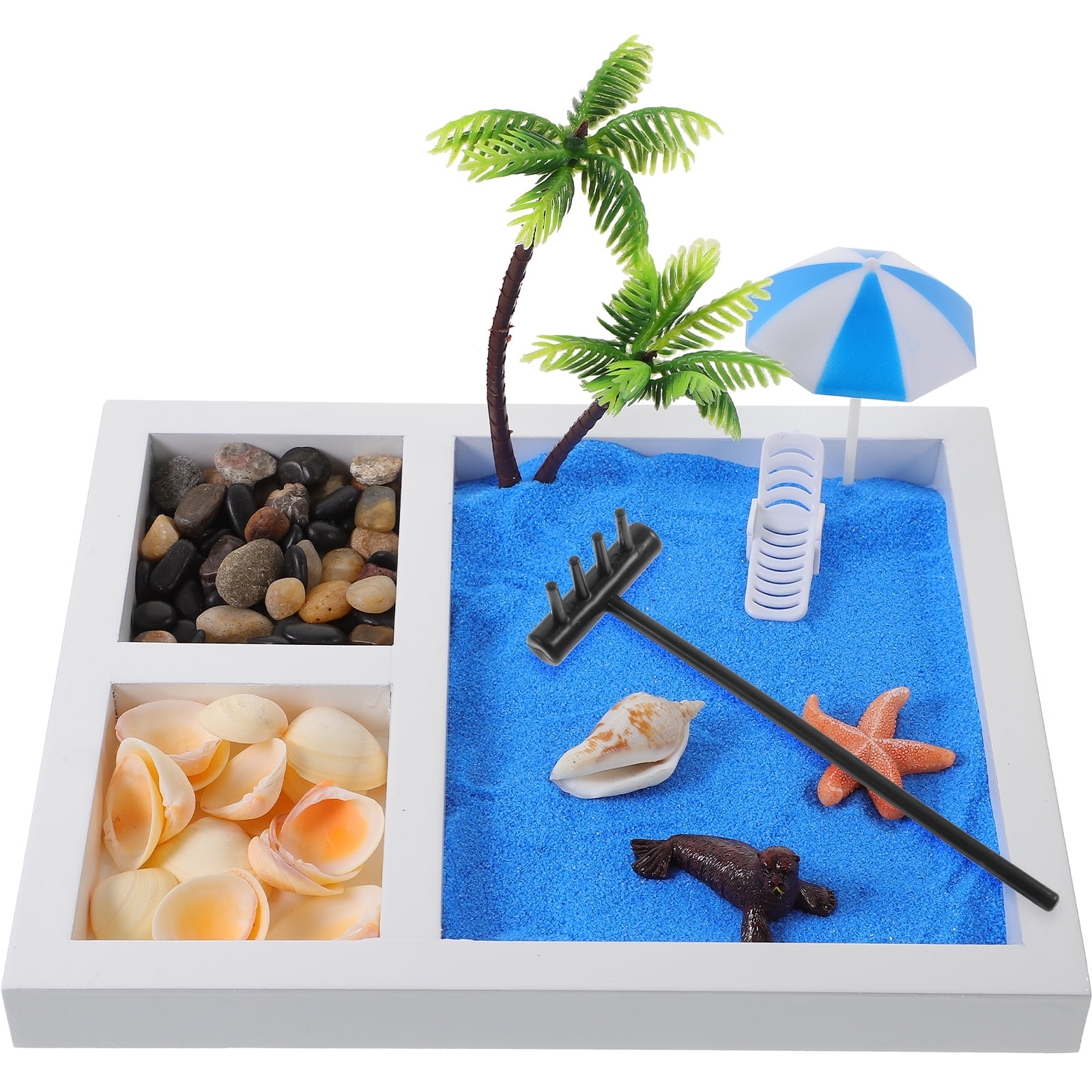 RENACLIPY 1Set Zen Sand Beach Decorative Garden Sandbox Ornament for ...