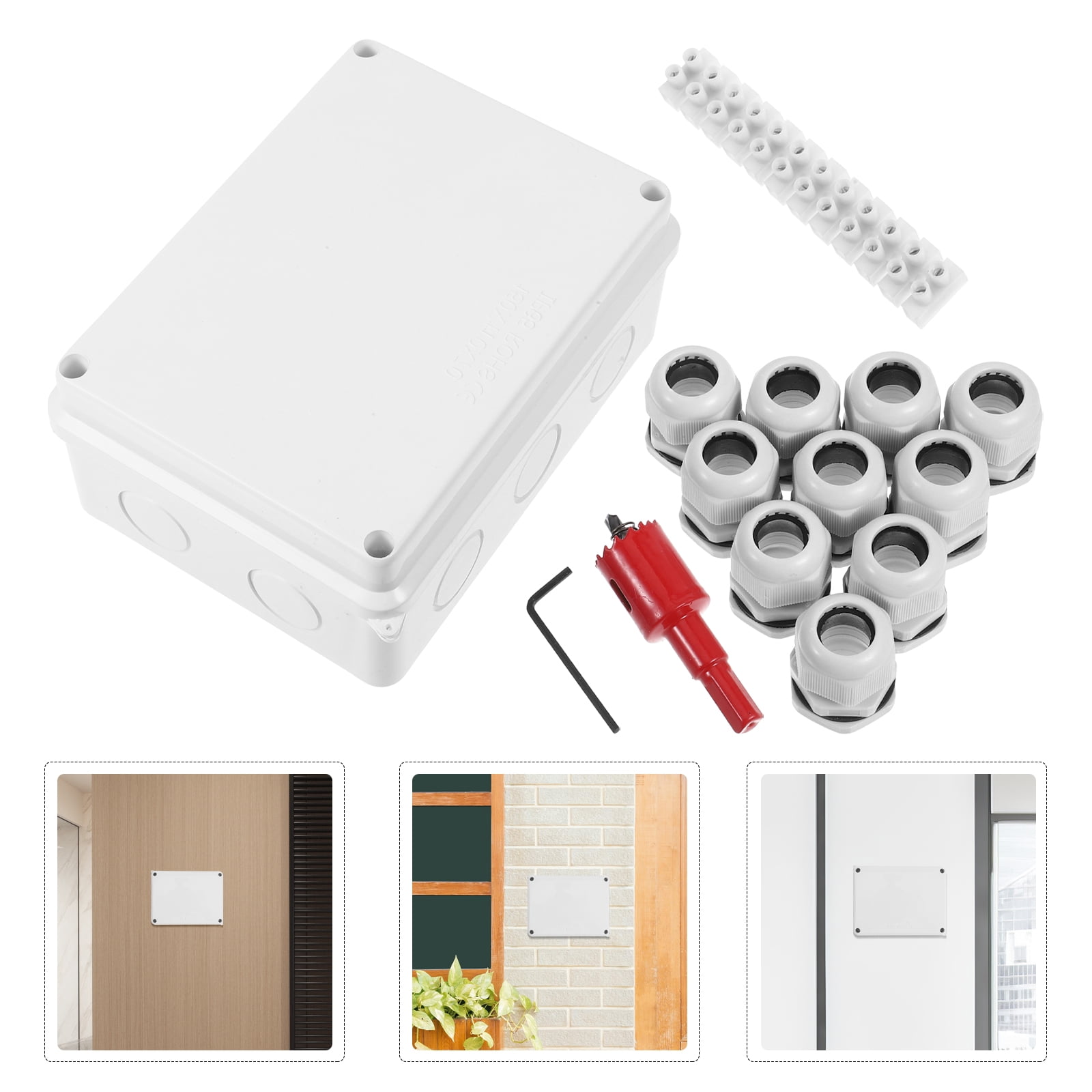 LEXSOMEO 1 Set Junction Box Universal Wiring Connection Box Electrical ...