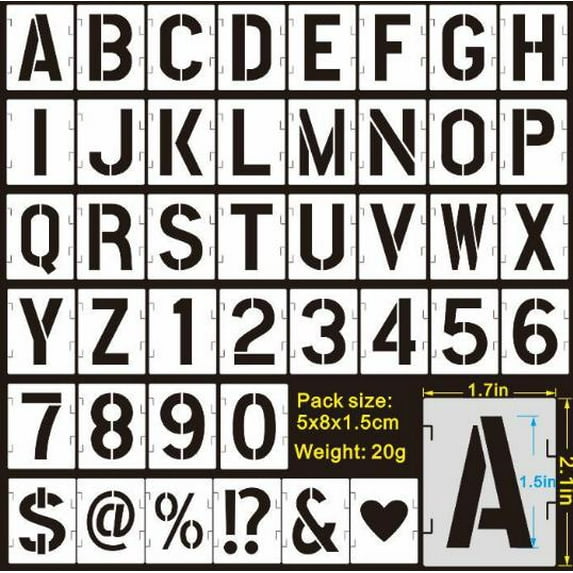 LEXSOMEO 1 Set Letter Stencils Reusable Alphabet Templates Wall ...