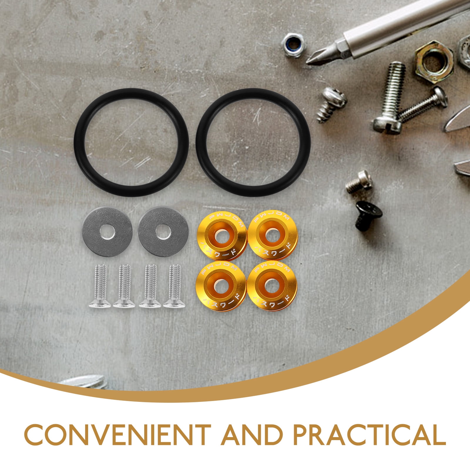 LEXSOMEO 1 Set Quick Release Bumper Fasteners Kit Reinforced Washers ...