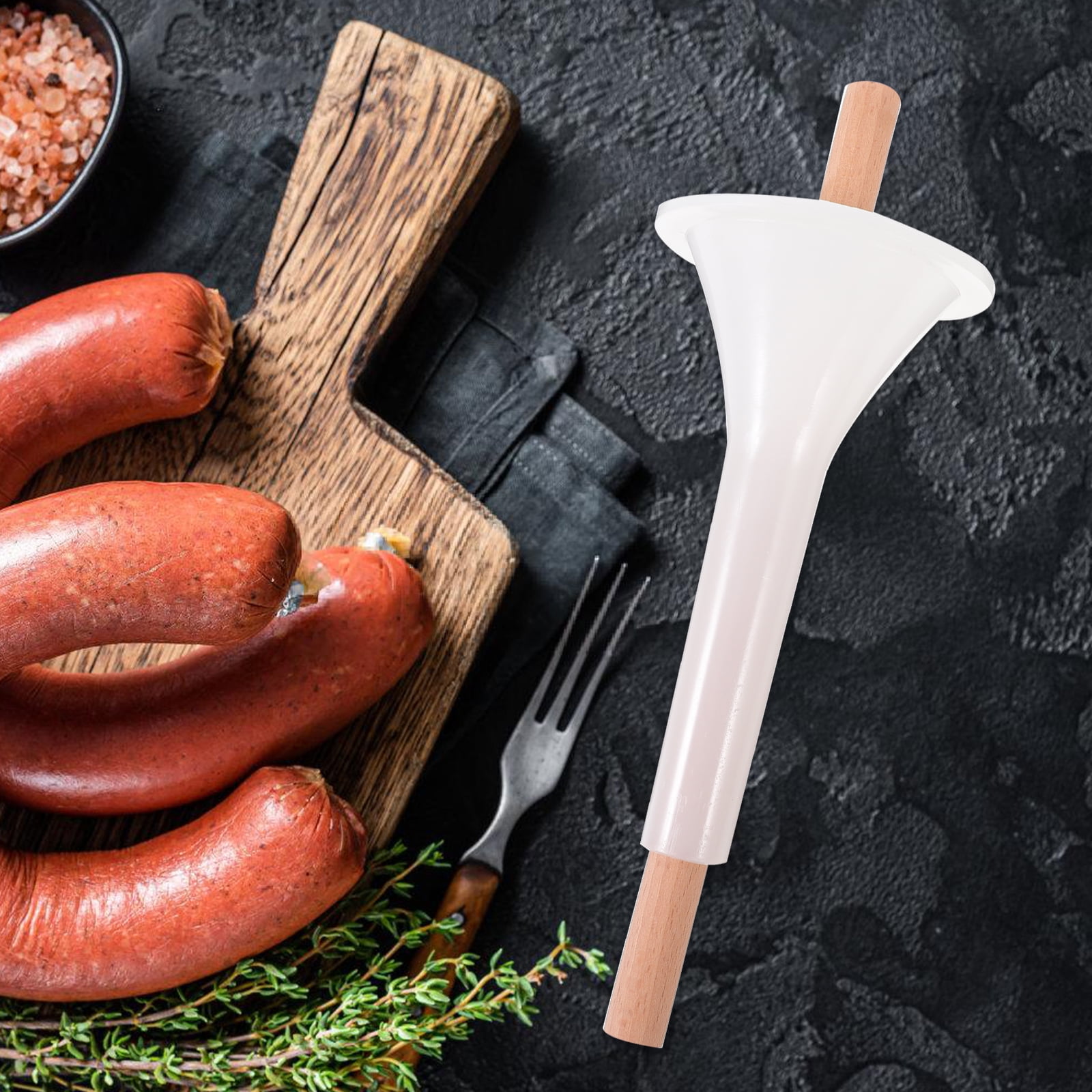 LEXSOMEO 1 Set Sausage Funnel with Wood Stick Sausage Stuffer Tubes ...