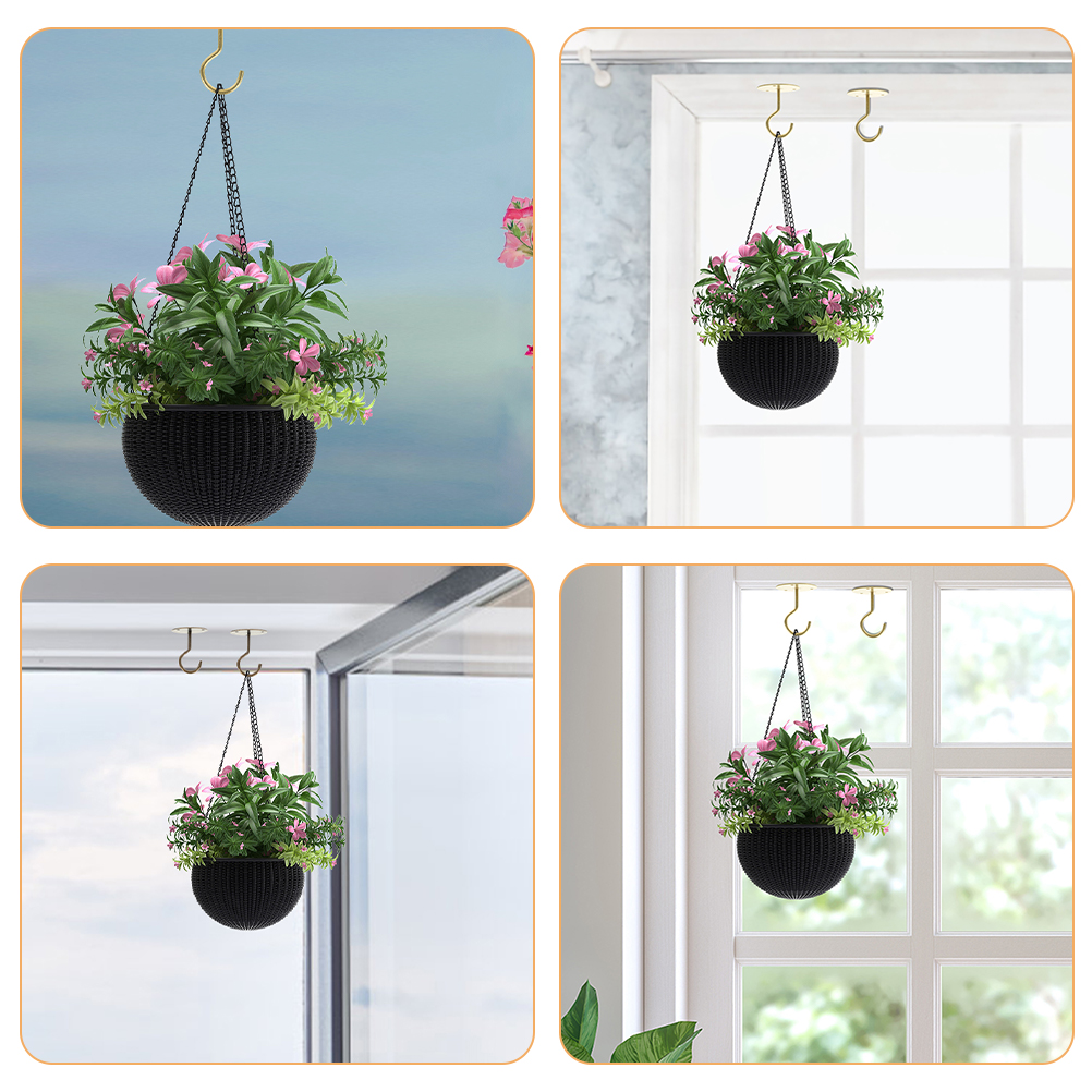 RENACLIPY Golden Metal Ceiling Hooks for Hanging Plants Durable All ...