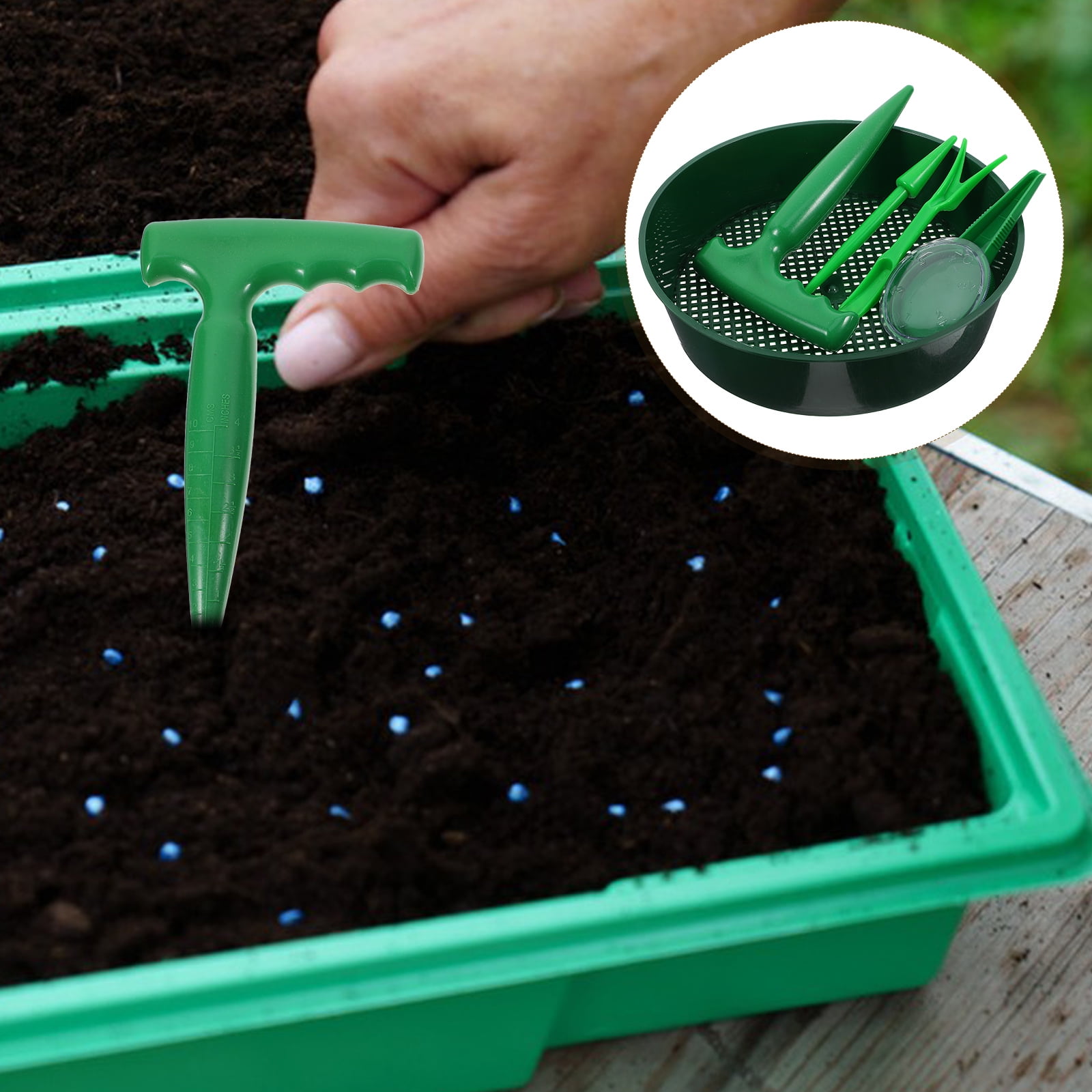 RENACLIPY 1Set Versatile Green Gardening Hand Tool Set with Planter ...