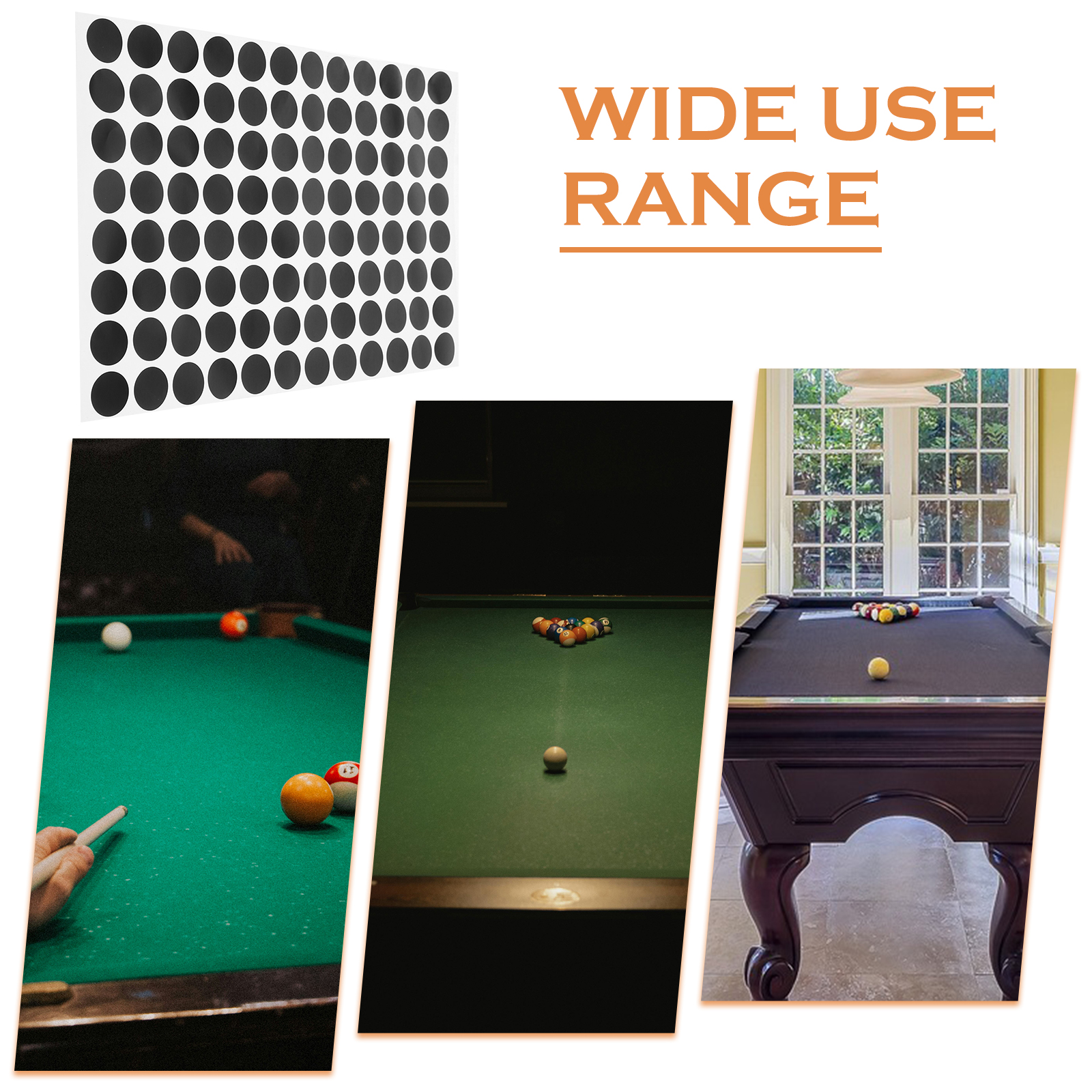 Black Self-Adhesive Pool for Snooker with Precise Cutting 1 Sheet ...
