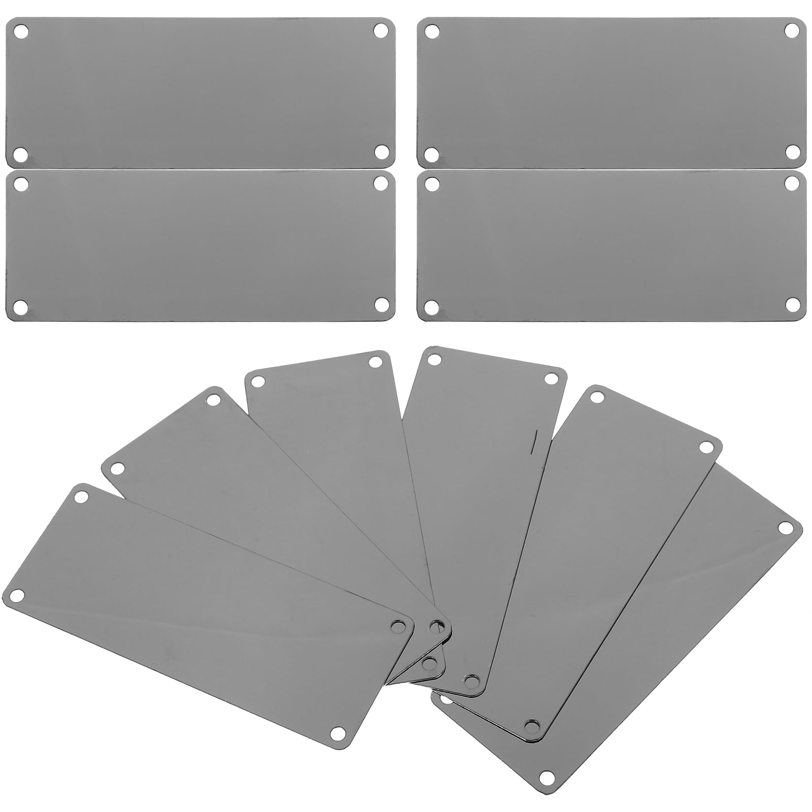 LEXSOMEO 10 Pcs Metal Blank Plates Stainless Steel Blank Signs Wall ...
