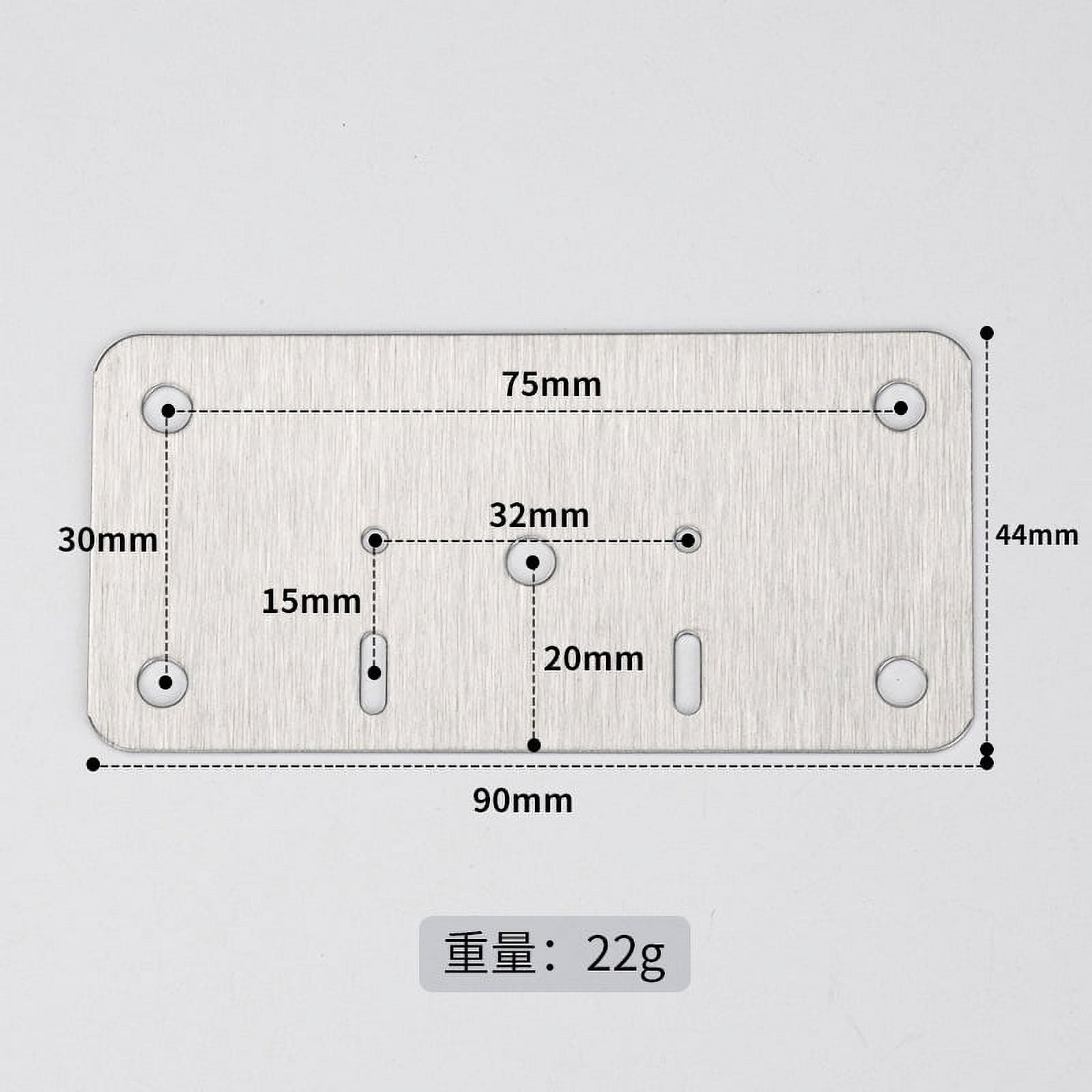 LEXSOMEO 10 Sets of Stainless Steel Cabinet Hinge Repair Plate Kit ...