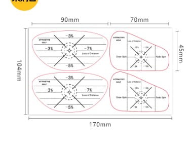 LEXSOMEO 10 Sheets Of Golf Training Aid Golf Impact Sticker Impact ...