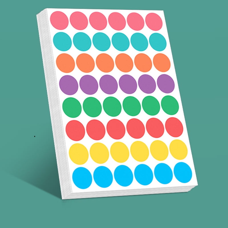 LEXSOMEO 10 Sheets Round Label Stickers Adhesive Dots Label Printer ...
