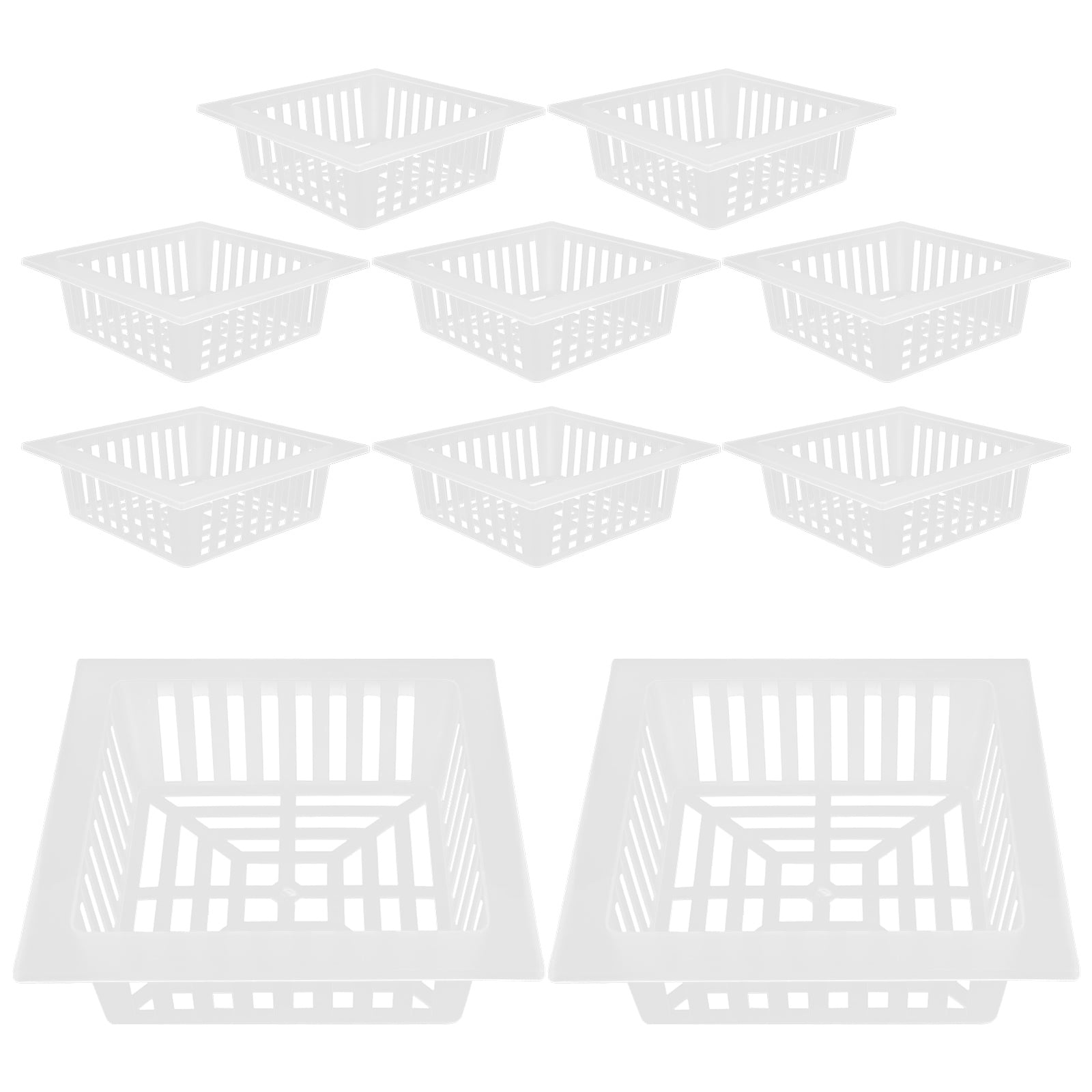 LEXSOMEO 10 pcs Square Hydroponic Baskets with Drainage Holes Home ...