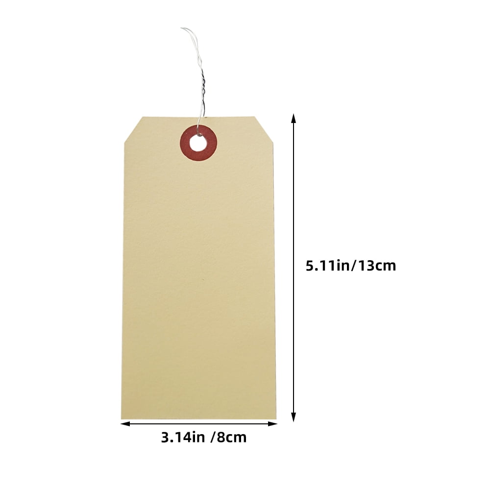 RENACLIPY Brown Bag Tags with 100 Iron Wire Fasteners for Luggage and ...