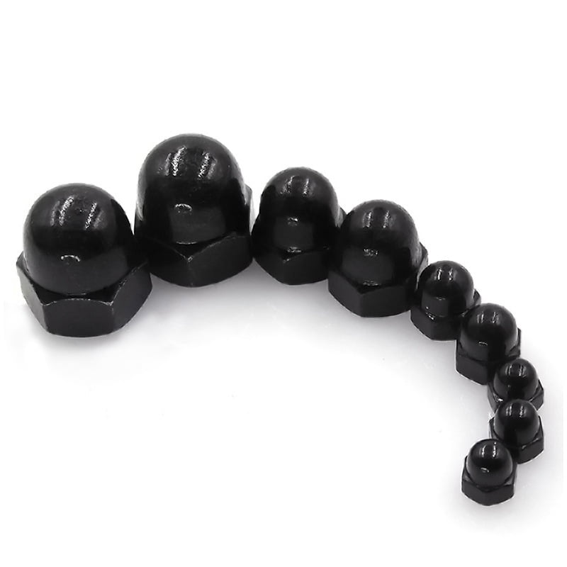 RENACLIPY 100PCS Screw Protection Caps Carbon Steel Silver Dome Nut ...