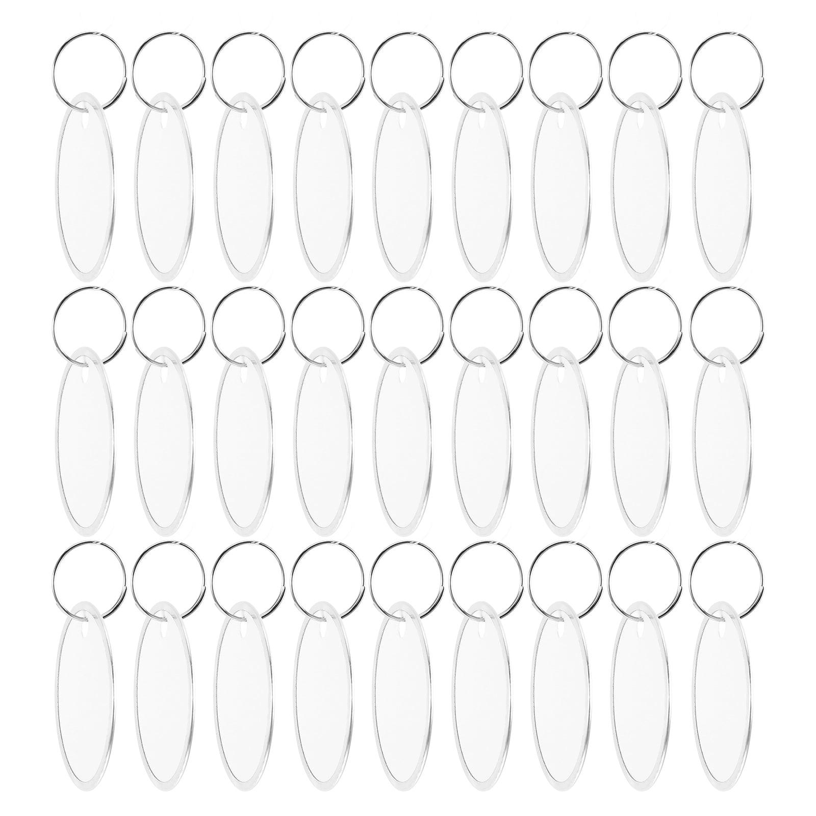 LEXSOMEO 100pcs Metal Rimmed Key Tags Round Paper Tags With Split Rings ...