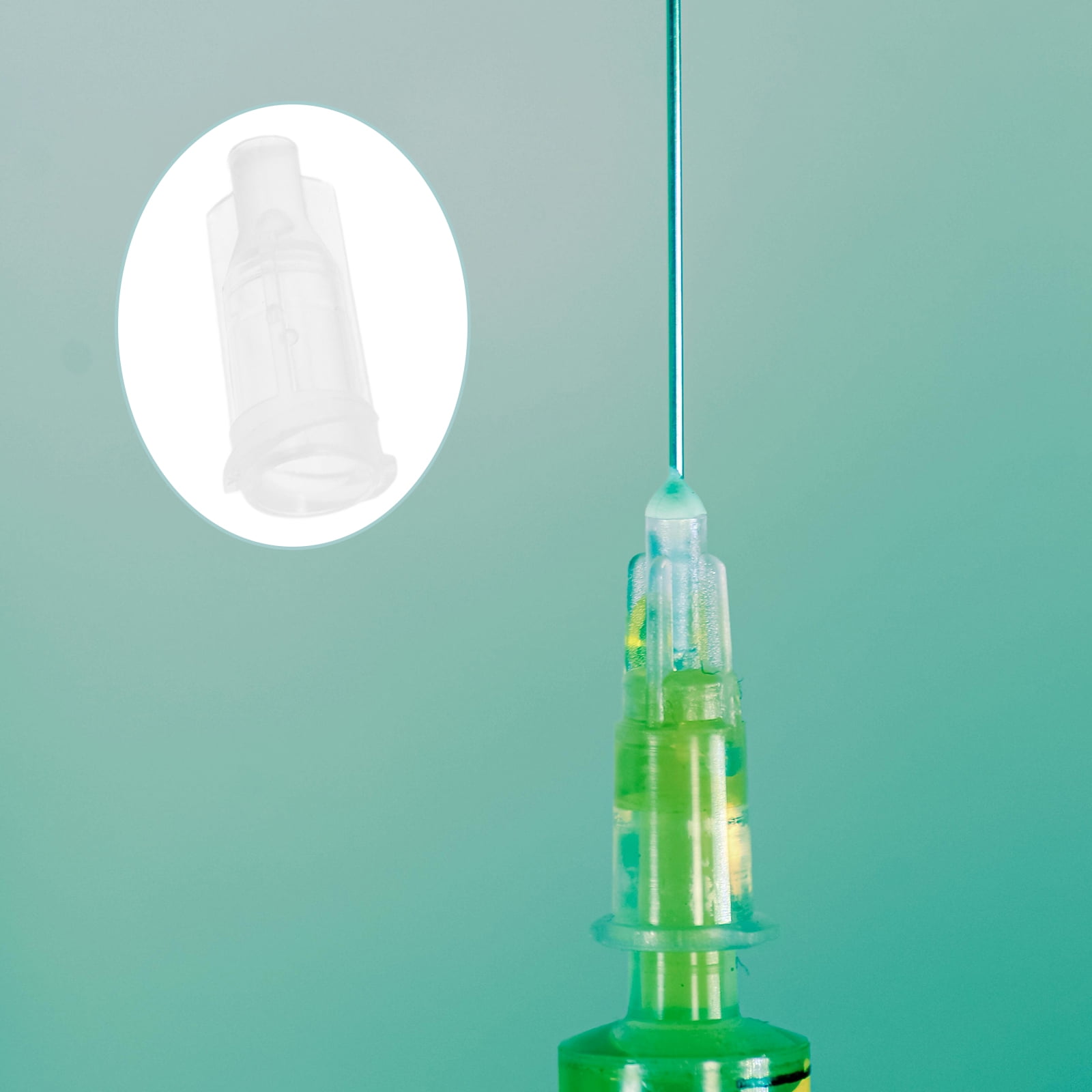 LEXSOMEO 100pcs Plastic Syringe Tip Cap Replacement Leak-Proof Seal Cap ...