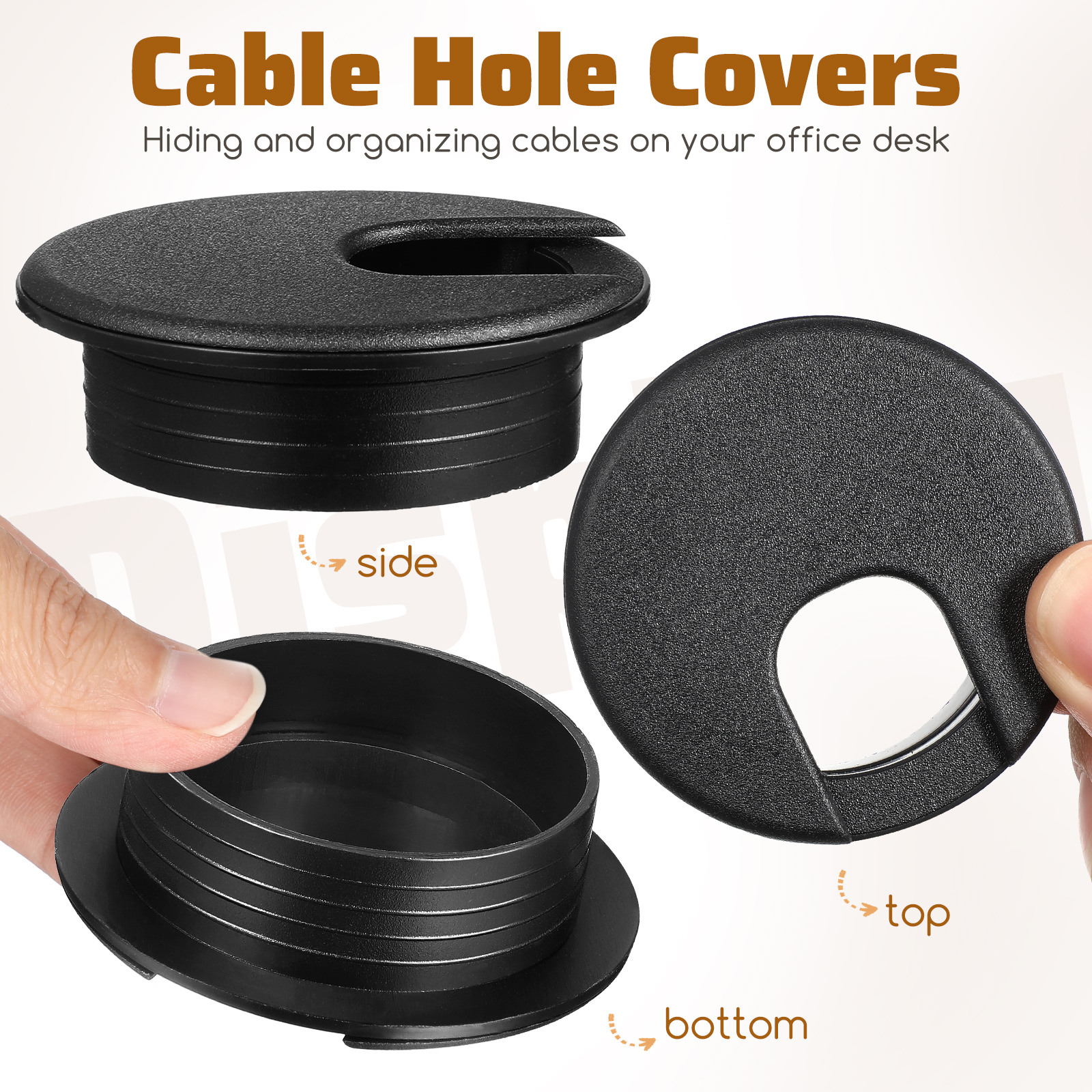 LEXSOMEO 10Pcs Desk Grommet Desk Cable Grommet Desk Cable Hole Covers ...