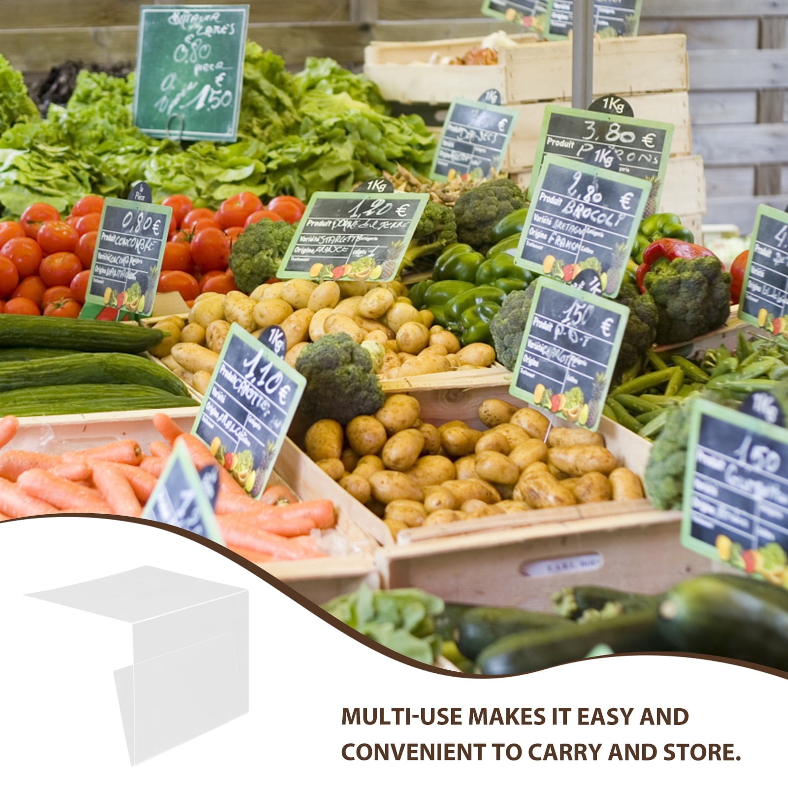 LEXSOMEO 10Pcs Plastic Tags Holder Name Tag Holder Card Stand Hanging ...