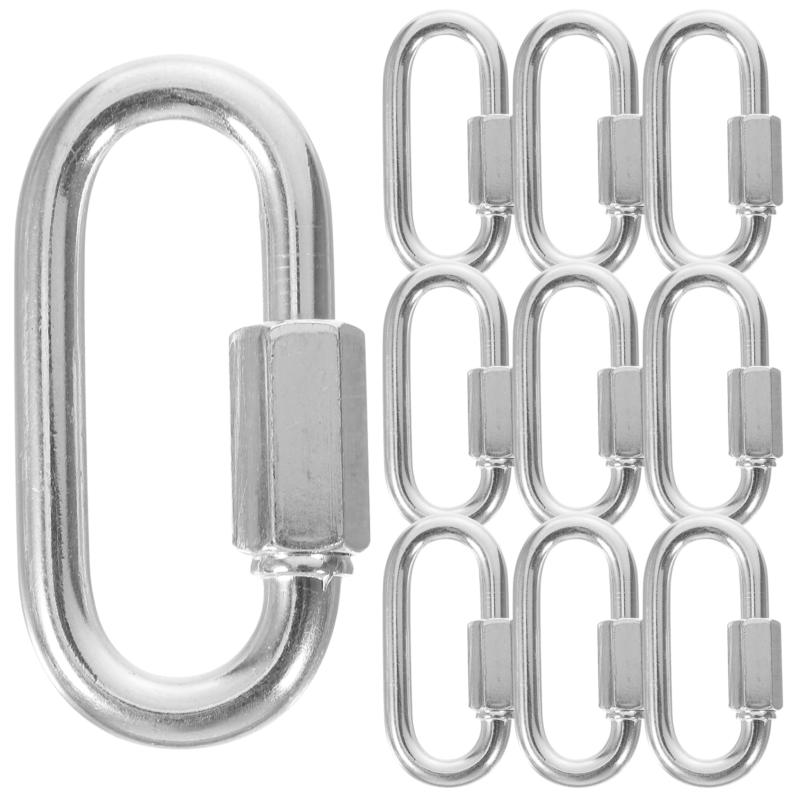 LEXSOMEO 10pcs Chain Link Heavy Duty Carabiner Threaded Repair Chain ...