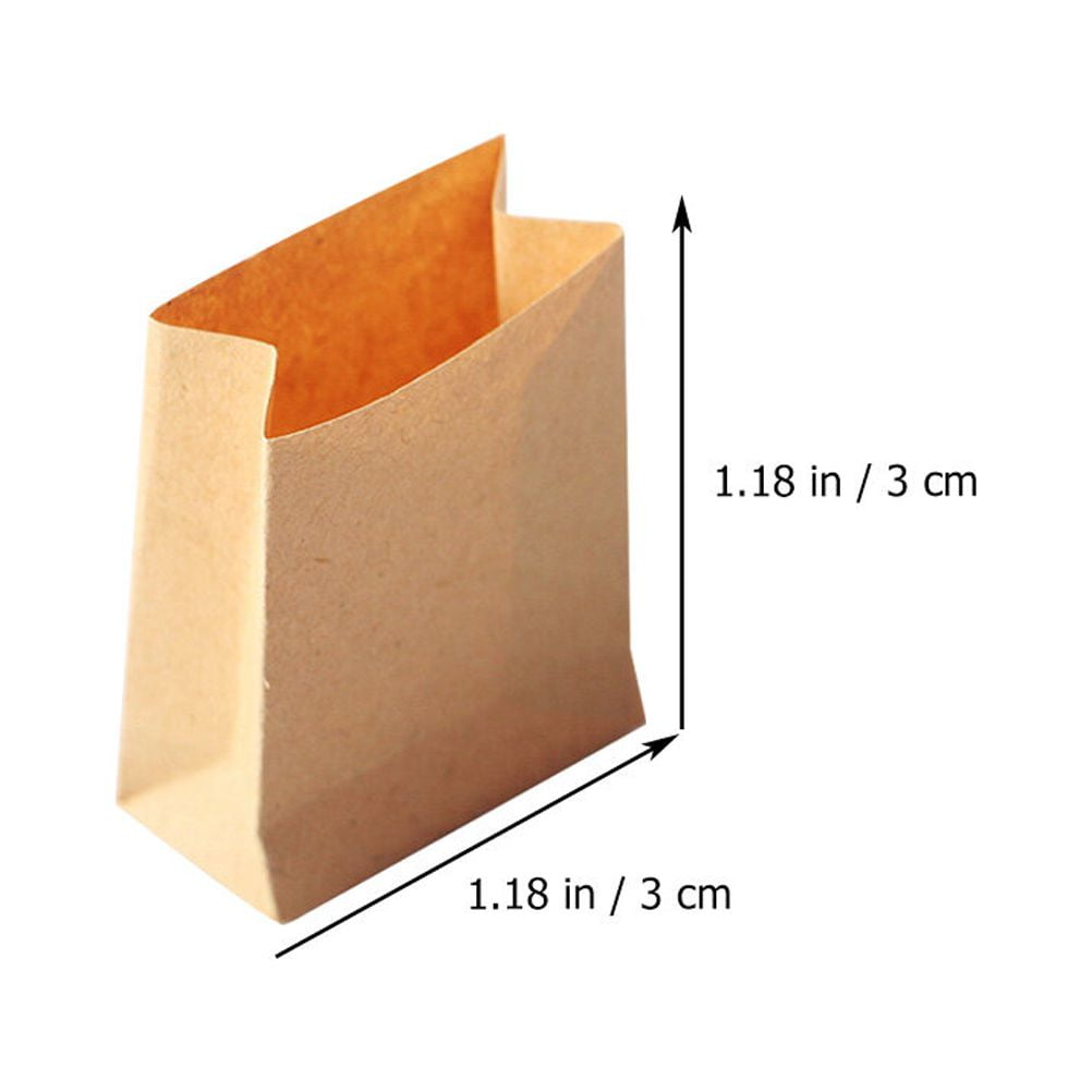 LEXSOMEO 10pcs Miniature Kraft Paper Bags For Dollhouse Decorations ...