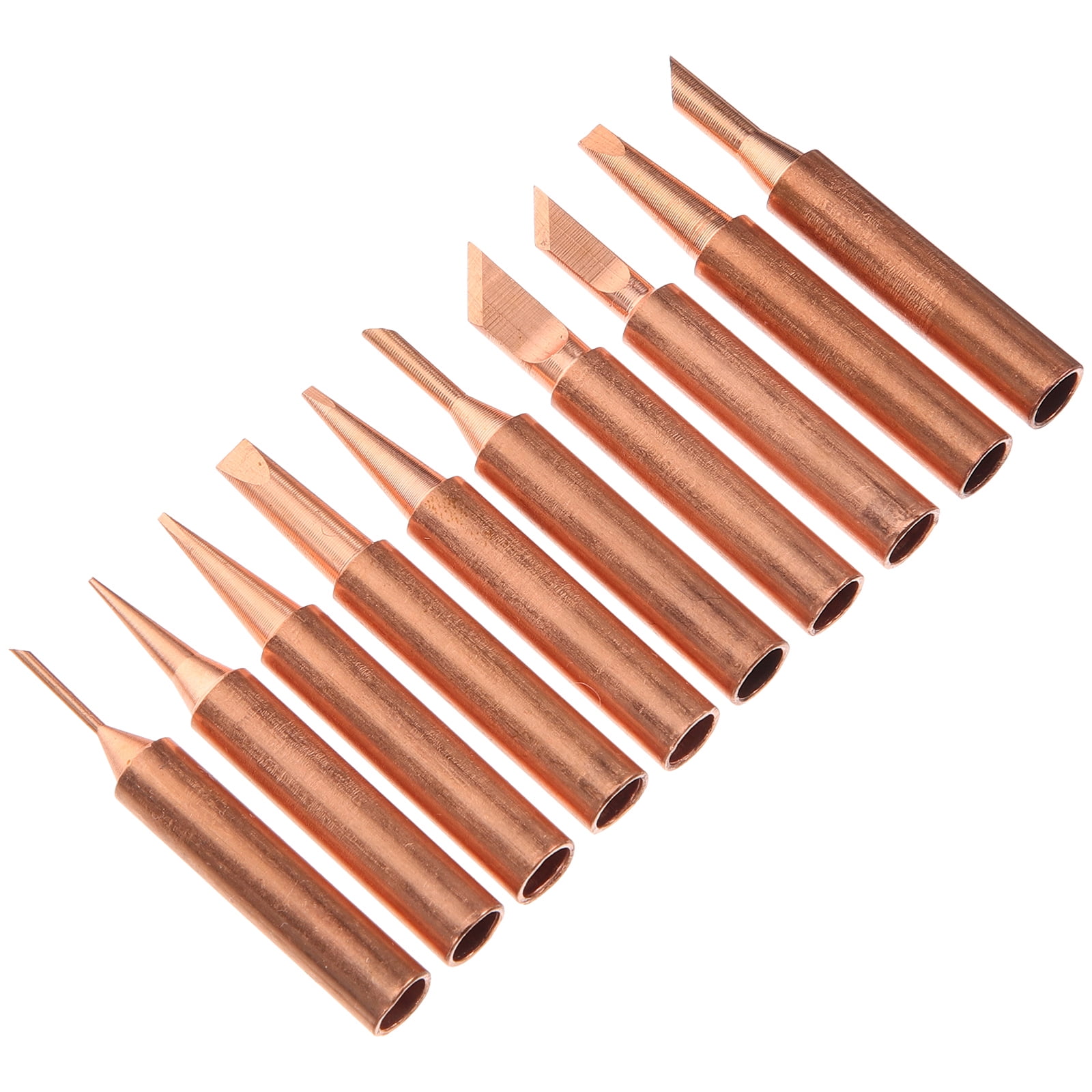 LEXSOMEO 10pcs Soldering Iron Copper Tip Welding Tip Replacement ...
