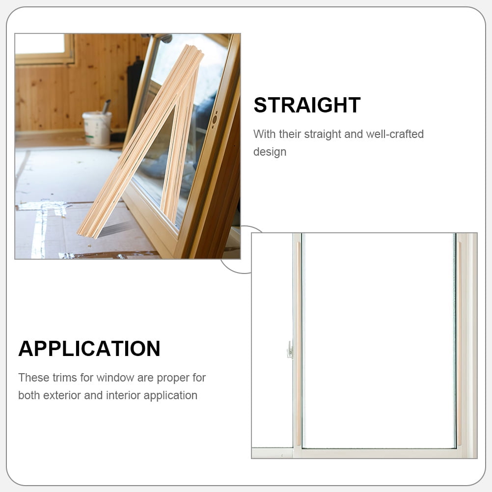 LEXSOMEO 10pcs Window Molding Trim Wooden Molding Trim DIY Window Trims ...