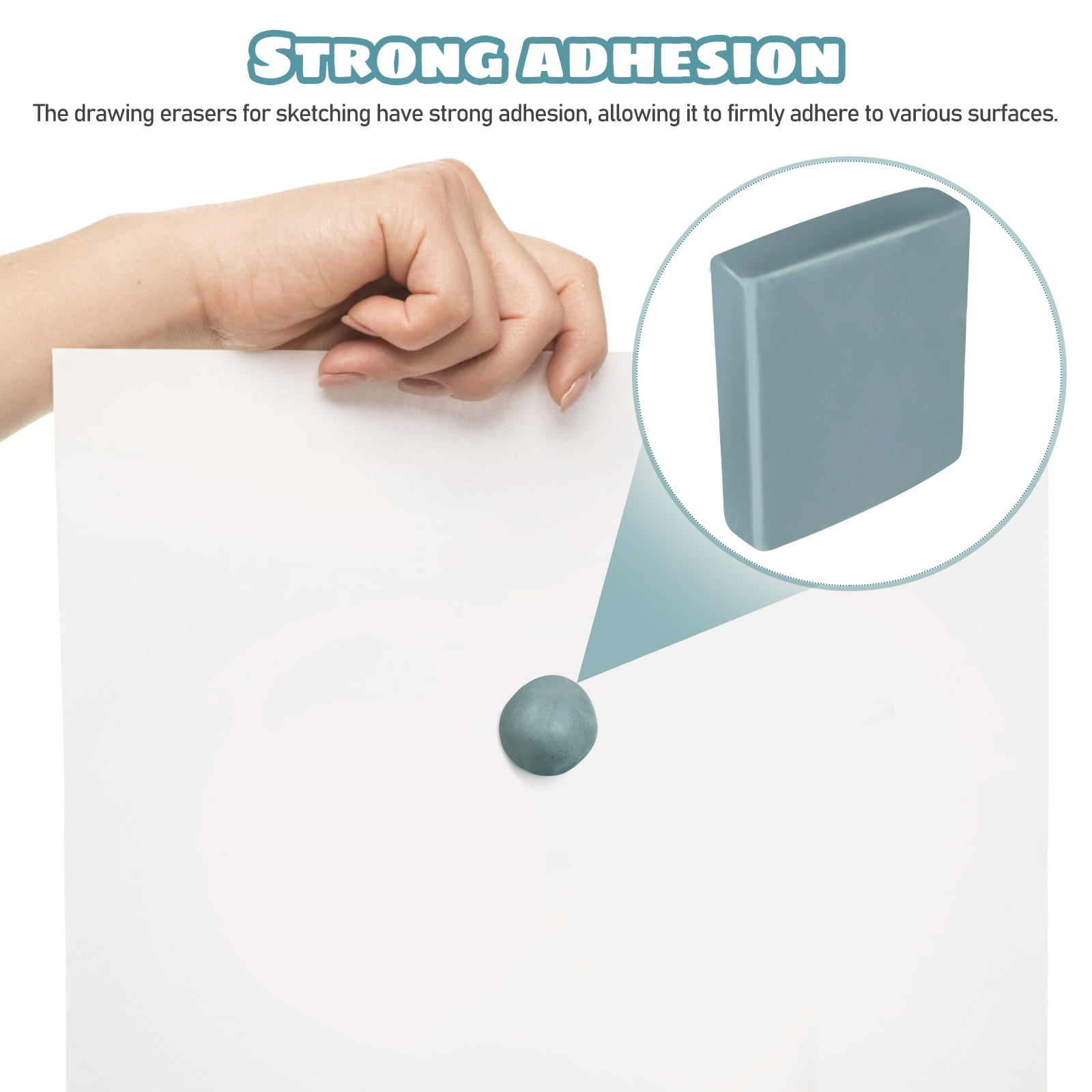 RENACLIPY Kneaded Erasers Moldable Eraser Block Plasticine 12 Pcs ...