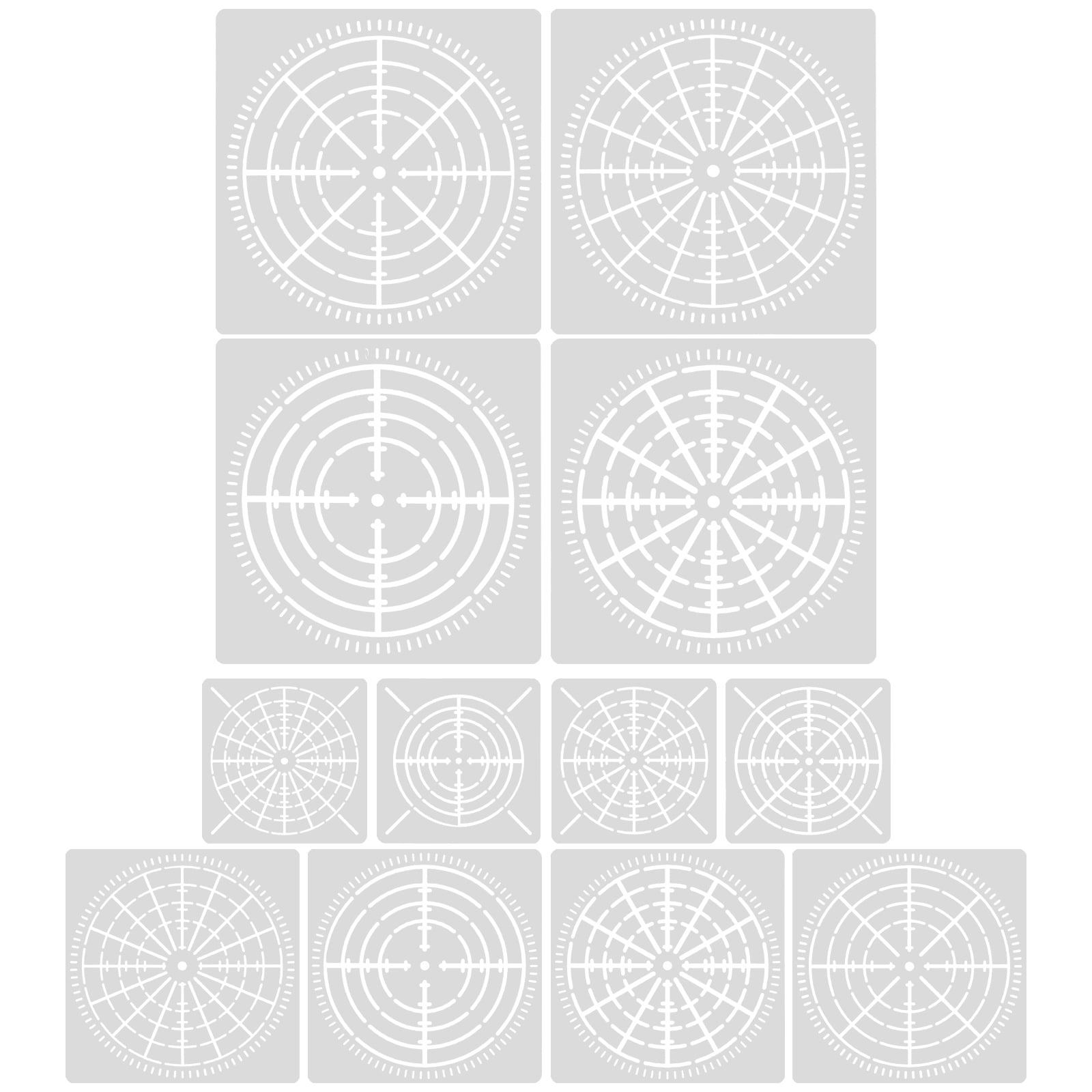 LEXSOMEO 12 Sheets Delicate Stencils Convenient Target Dot Stencils Diy ...