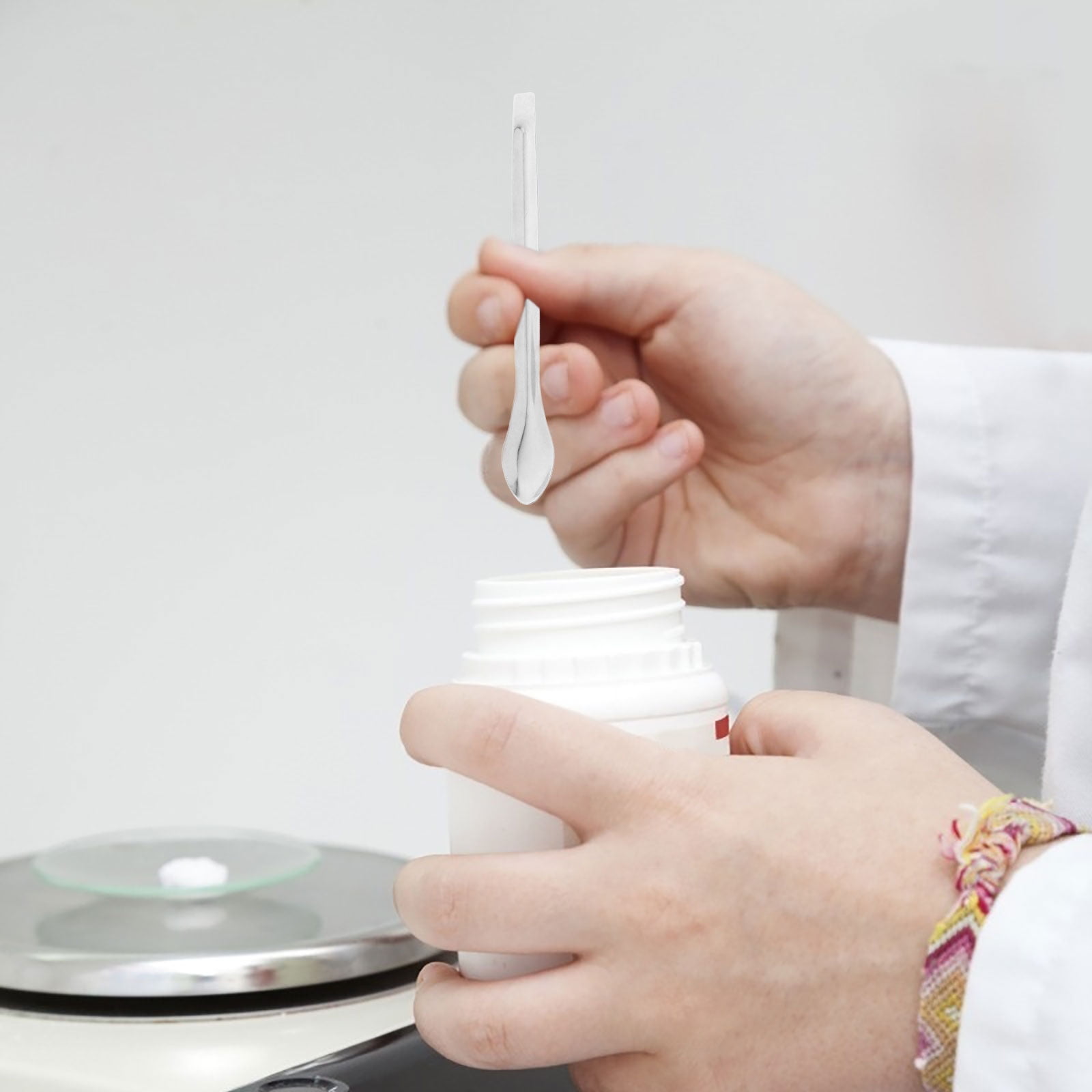 LEXSOMEO 12pcs Lab Spoon Stainless Steel Scoop Reagent Sampling Scoop ...