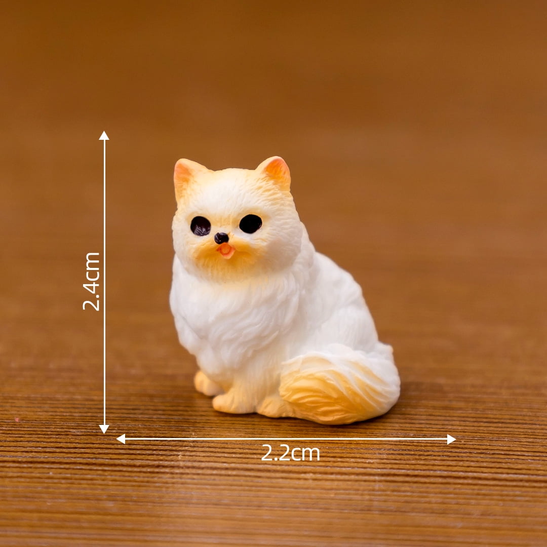LEXSOMEO 12pcs Mini Resin Cat Figurines Tiny Cat Statues Miniature ...