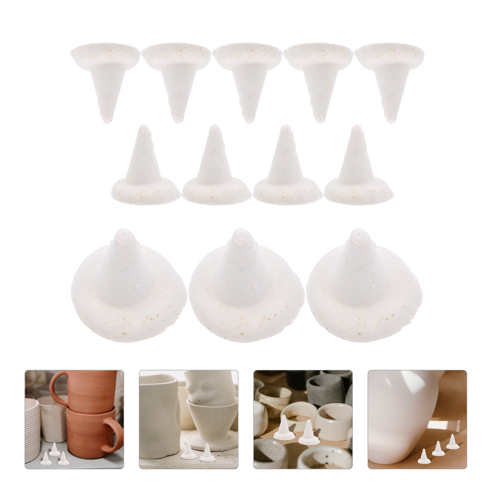 LEXSOMEO 12pcs Pottery Kiln Refractory Support Nails Ceramic Pottery ...