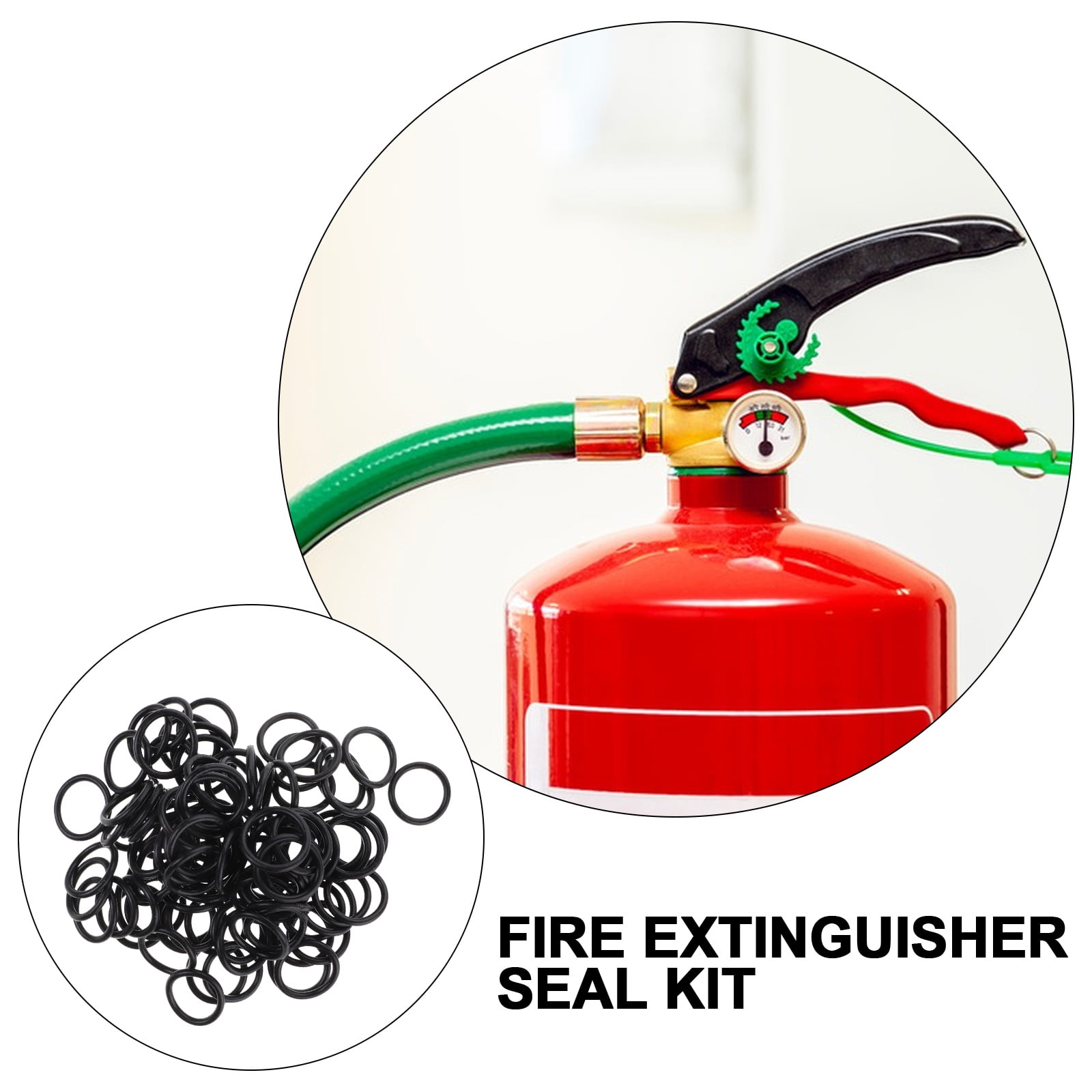 HEMOTON 150pcs Fire Extinguisher Sealing Gaskets Black Rubber Set for ...
