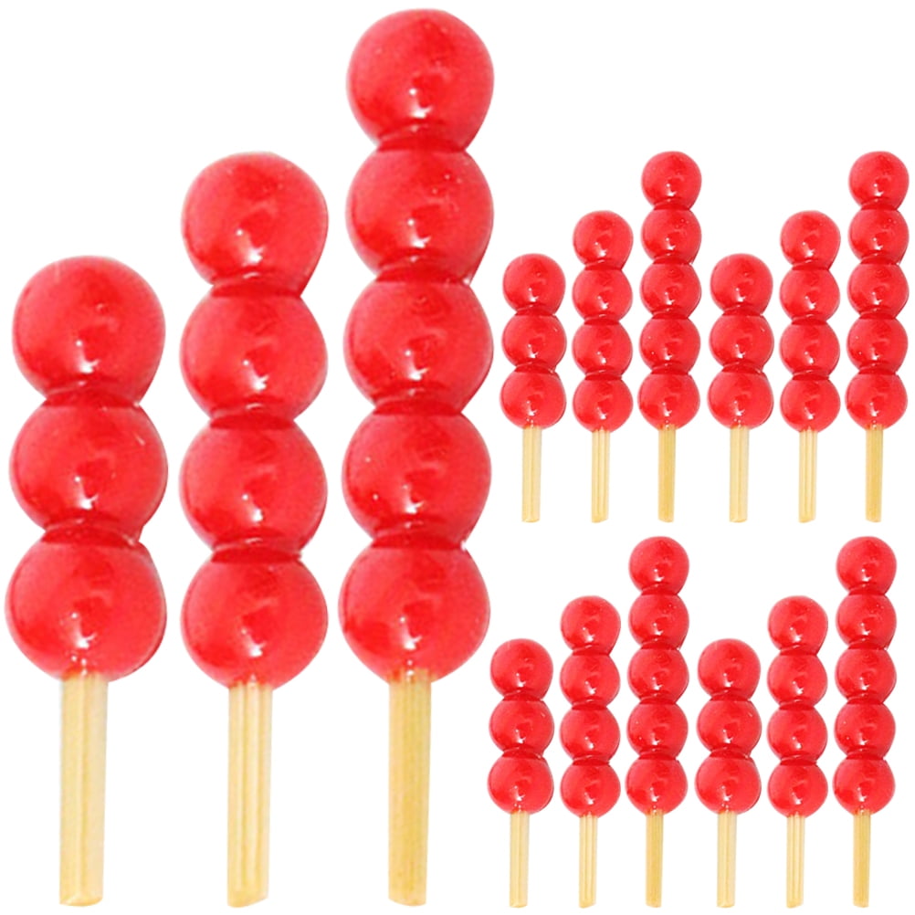 LEXSOMEO 15Pcs Mini Candied Haws Models Miniature Chinese Snack Food ...