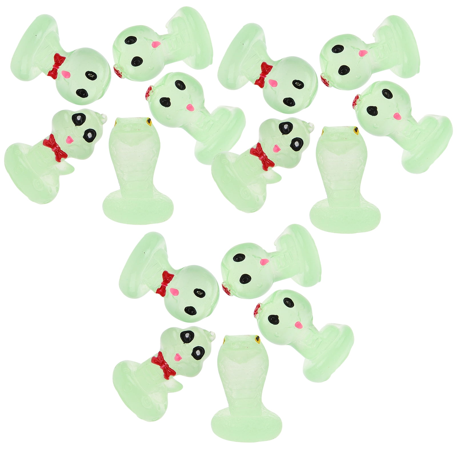 LEXSOMEO 15pcs Glow In The Dark Resin Craft Miniature Snake Model ...