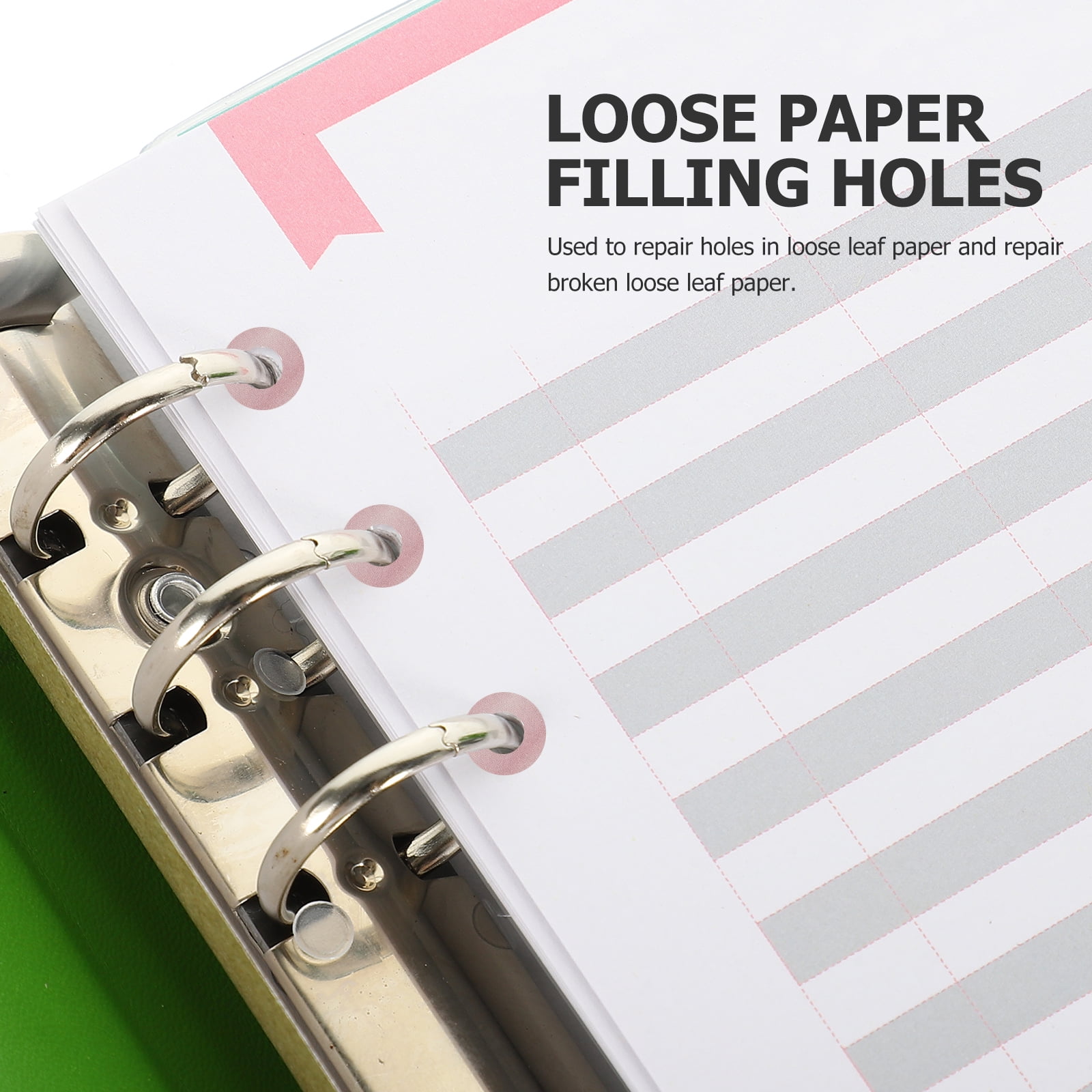 LEXSOMEO 16 Sheets of Self-adhesive Reinforcement Stickers Hole ...