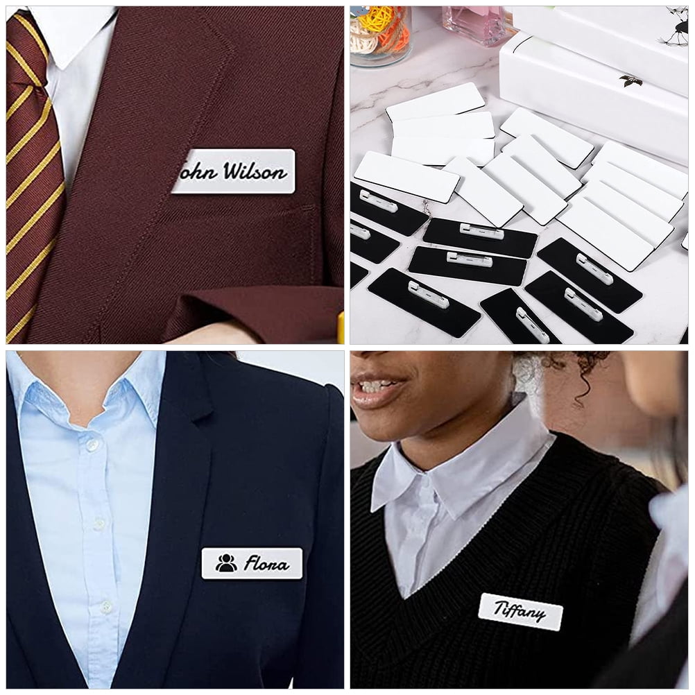 LEXSOMEO 16Pcs Blank Name Tags Blank Name Tag Name Tags Crafting Badges ...