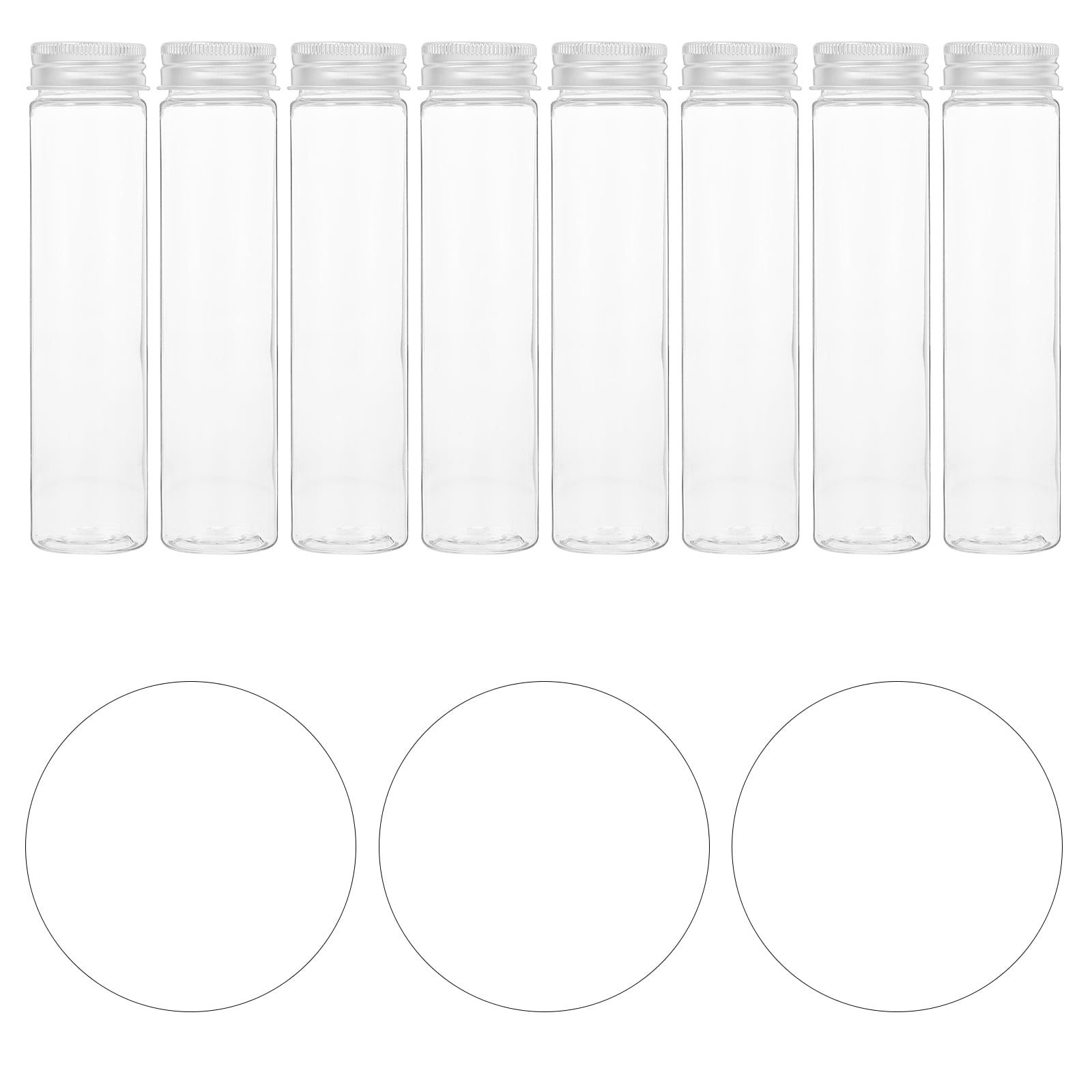 LEXSOMEO 16pcs Small Test Tubes with Screw Caps Plastic Powder Testing ...