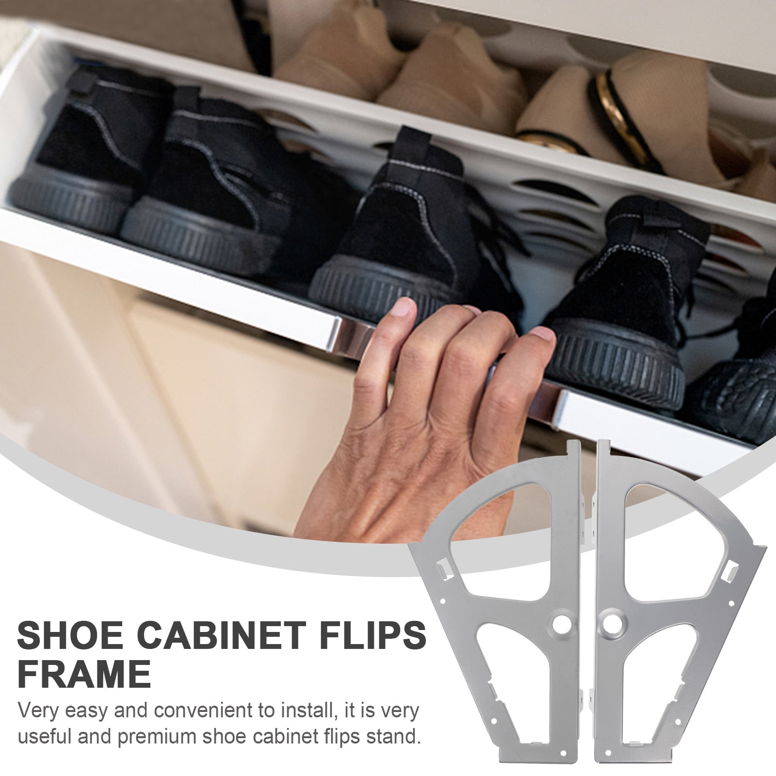 COOPHYA Metal Shoe Cabinet Hinge Iron 2 Pairs 9.3x5.9x1 In - Walmart.com