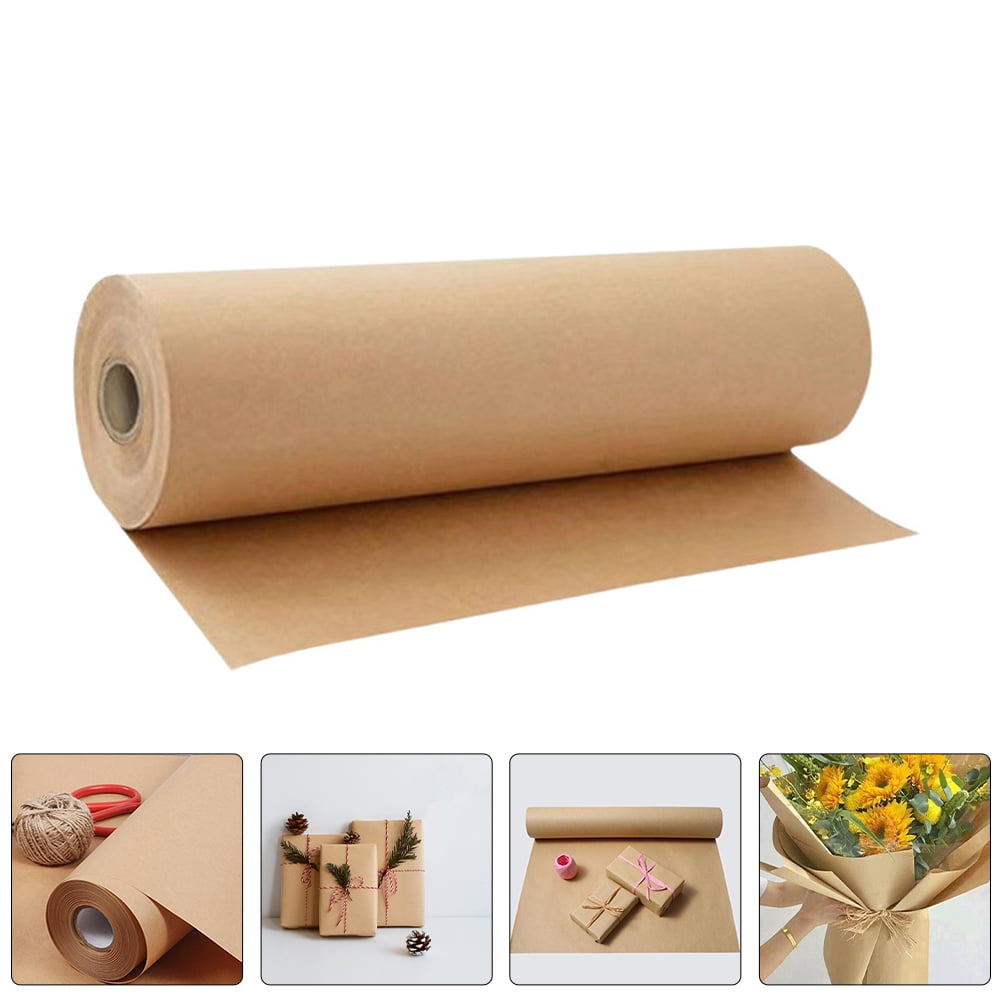 LEXSOMEO 2 Rolls DIY Wrapping Paper Brown Wrapping Paper Birthday ...
