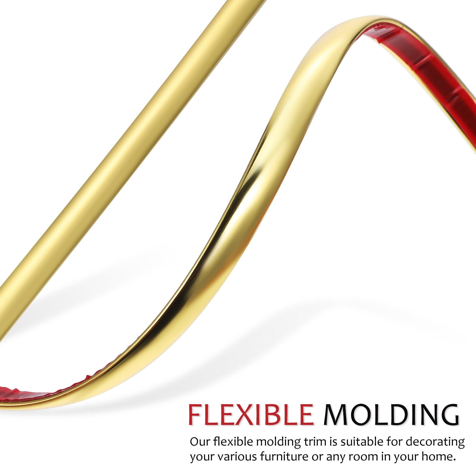 LEXSOMEO 2 Rolls Molding Trims Flexible Trim Moulding Wall Trim Wall ...