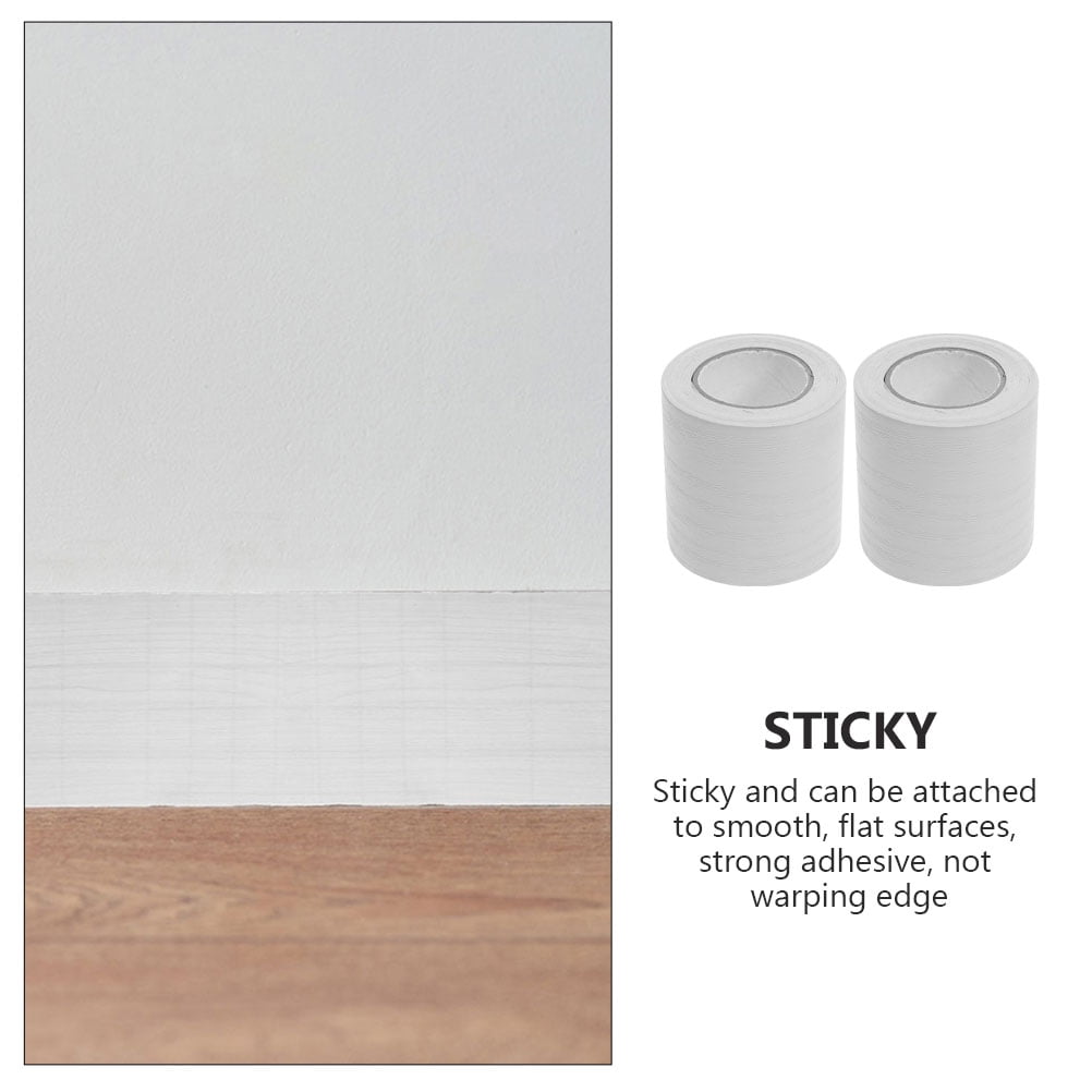 LEXSOMEO 2 Rolls Skirting Board Covers Self Adhesive Molding Sticker ...