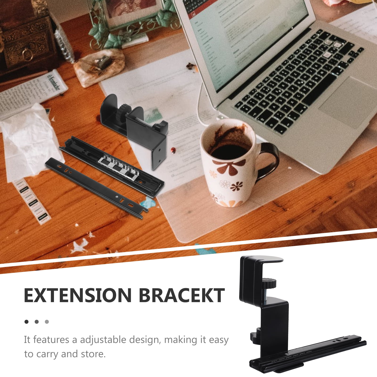 LEXSOMEO 2 Sets Desk Extender Holder Keyboard Support Bracket Keyboard ...