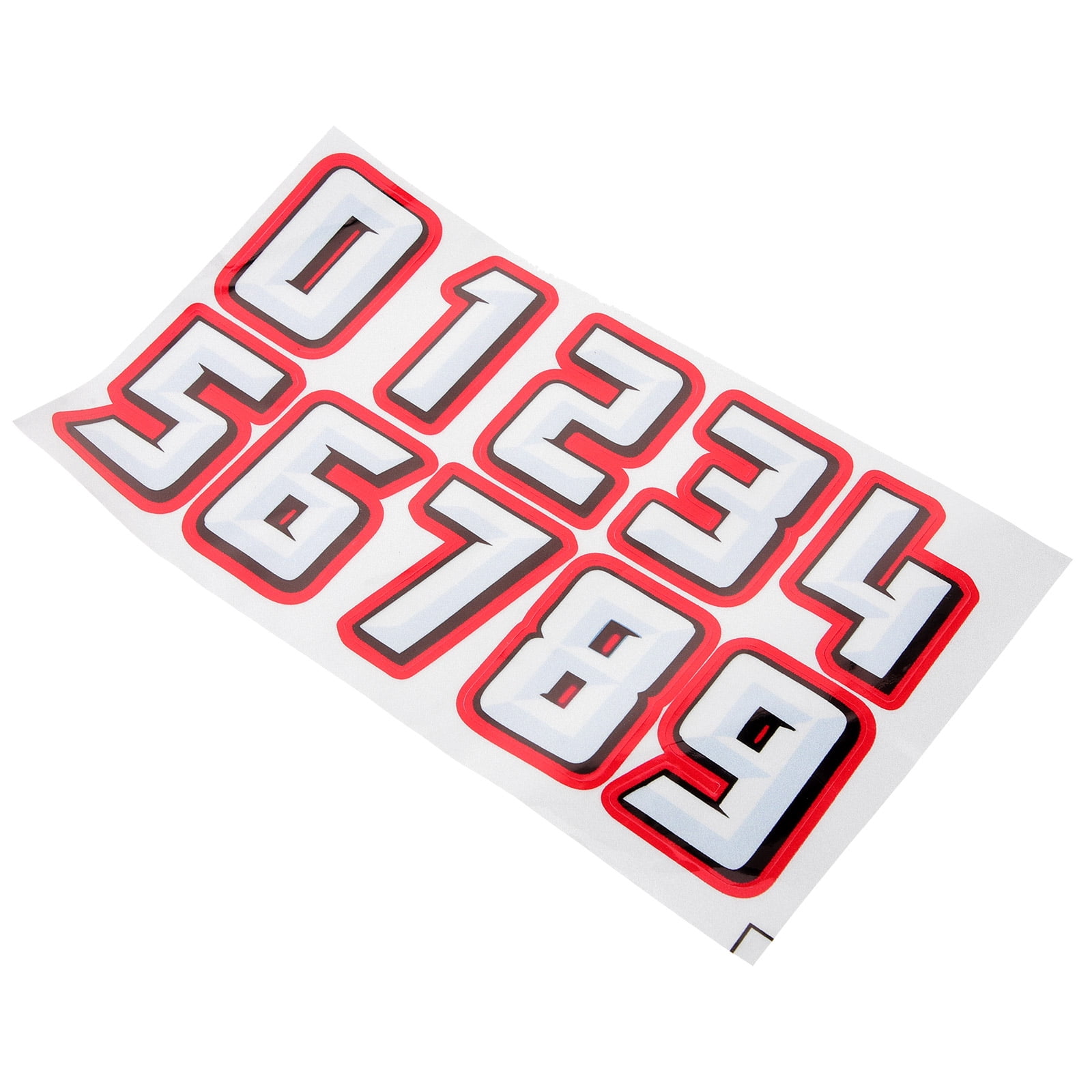 LEXSOMEO 2 Sets Motorcycle Reflective Sticker Small Number Stickers ...