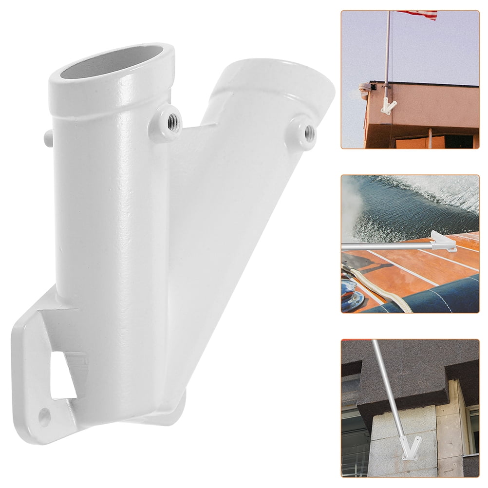 LEXSOMEO 2 Sets of V-Shaped Flagpoles Holder Wall Flag Pole Rack Double ...