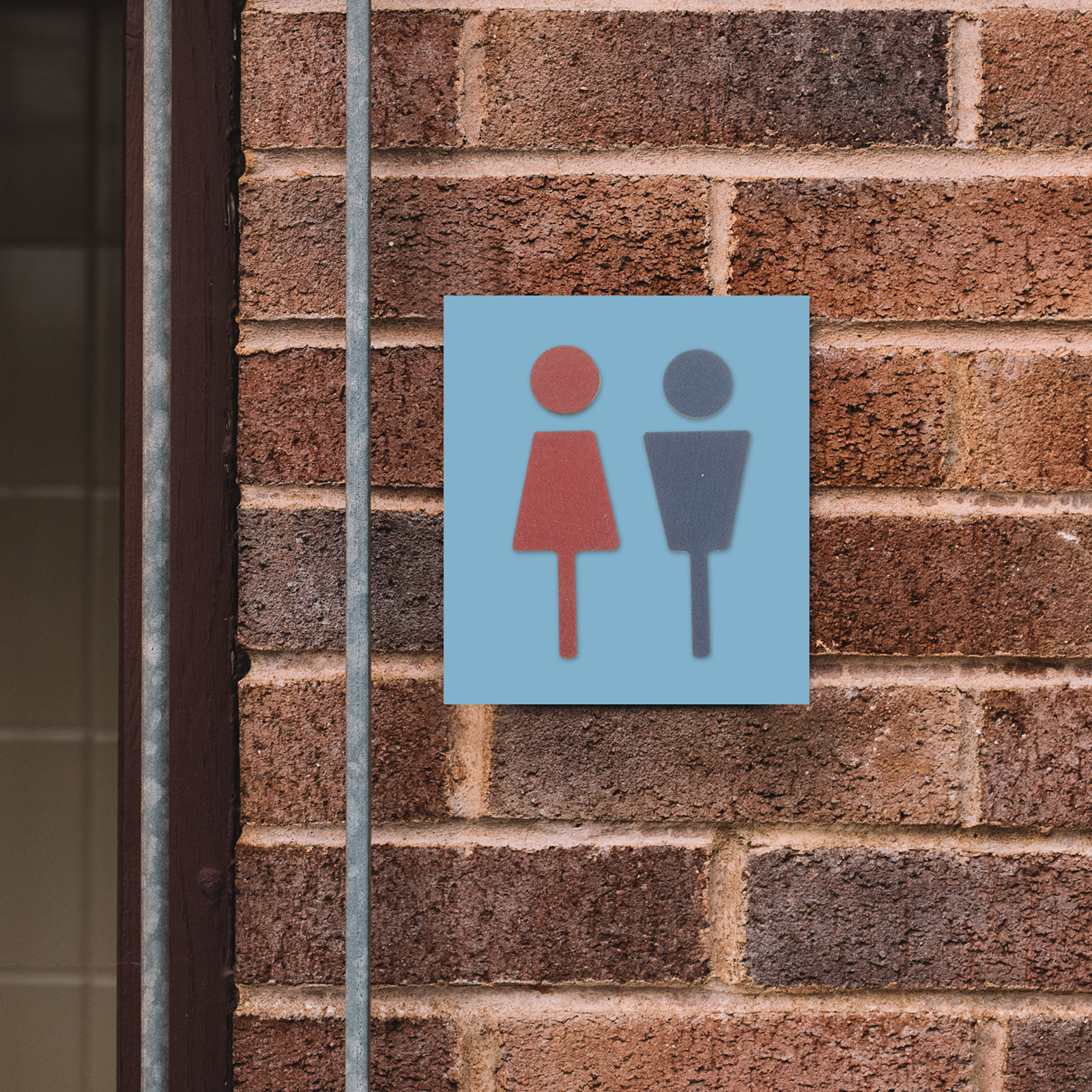 LEXSOMEO 2 pcs Wooden Toilet Sign Men Restroom Sign Women Toilet Sign ...